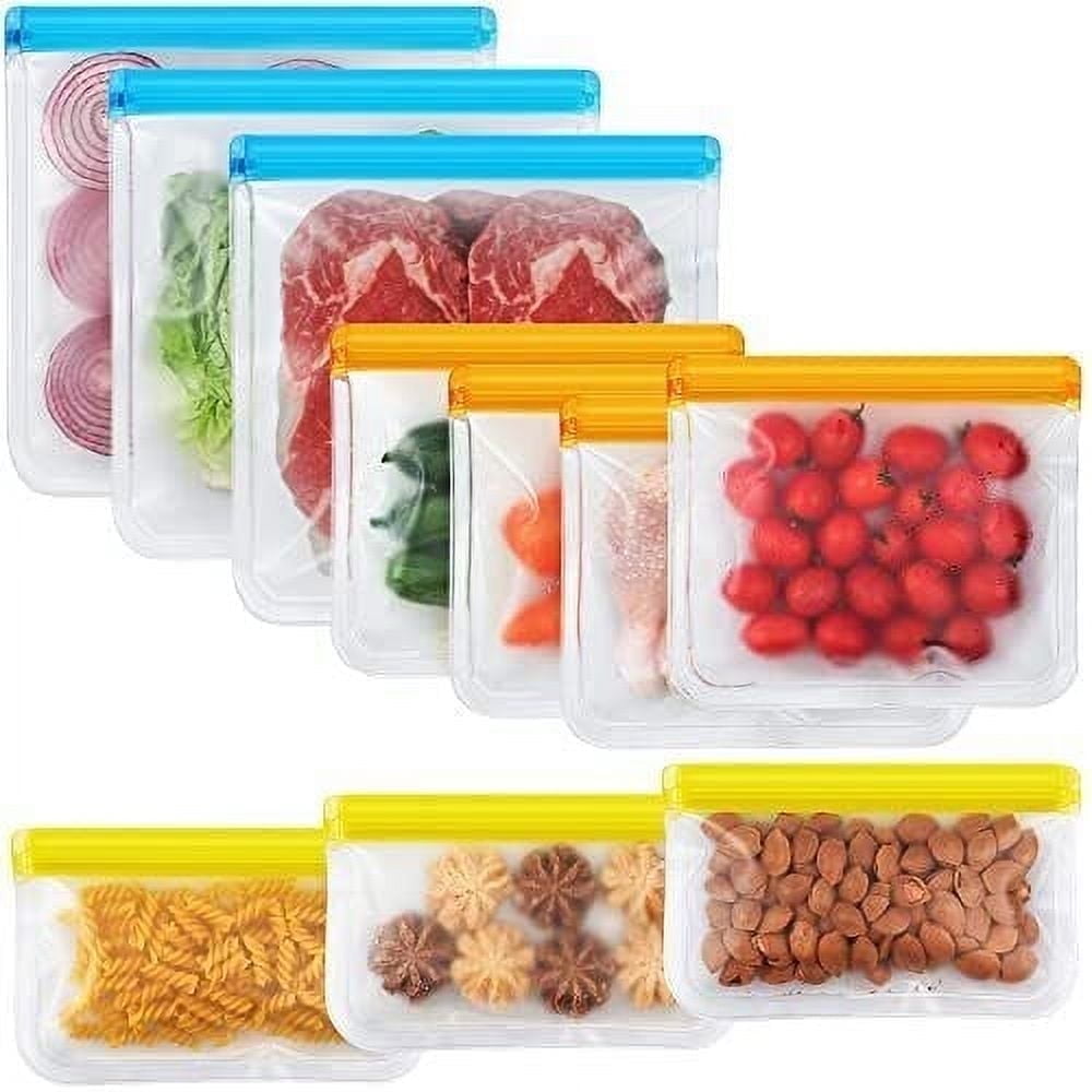 Olurrisa Reusable Gallon Freezer Bags - 3 Pack Reusable Bags LEAKPROOF ...