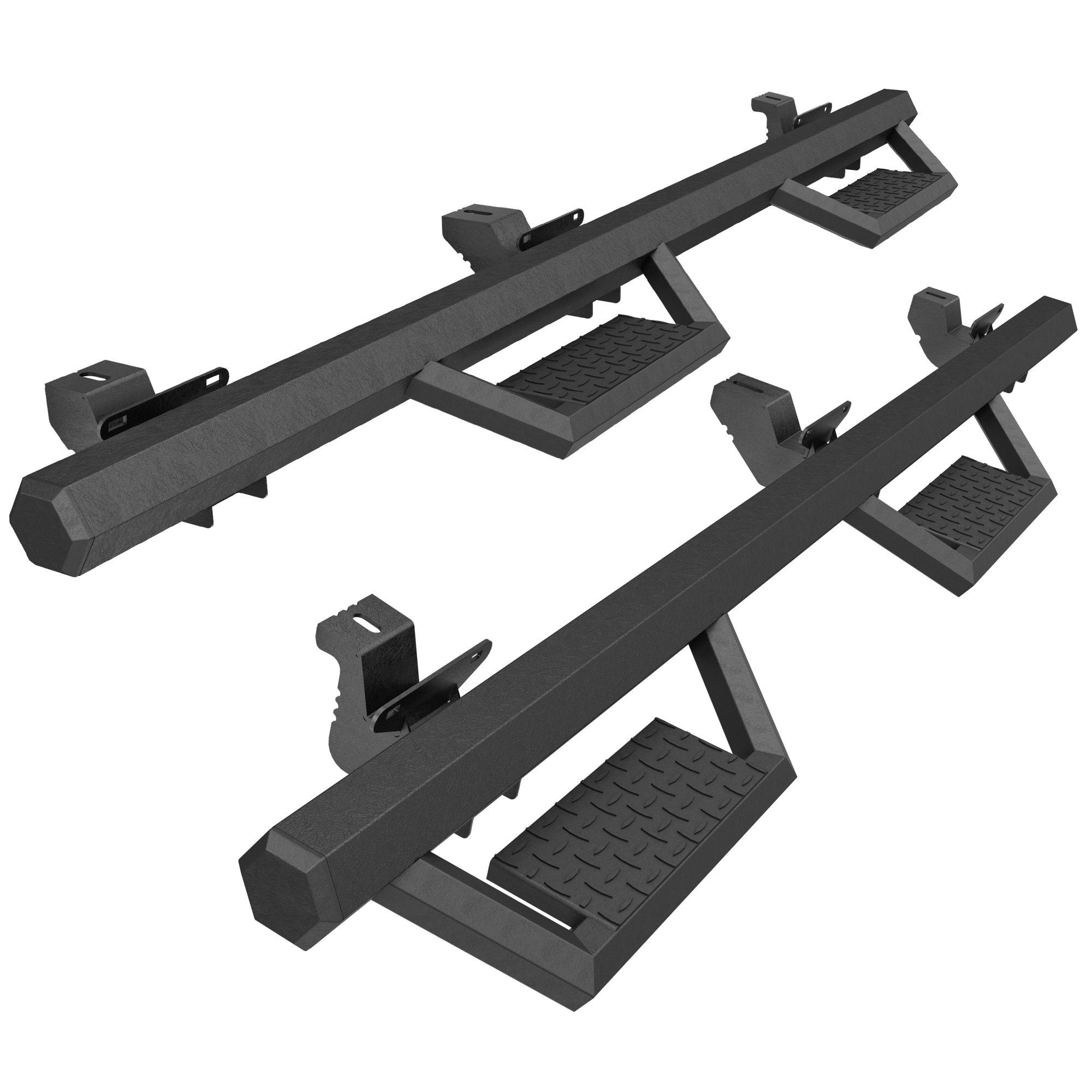 Olurrisa Triple-Tube Running Boards for Jeep Wrangler JK, Heavy Duty 2 ...