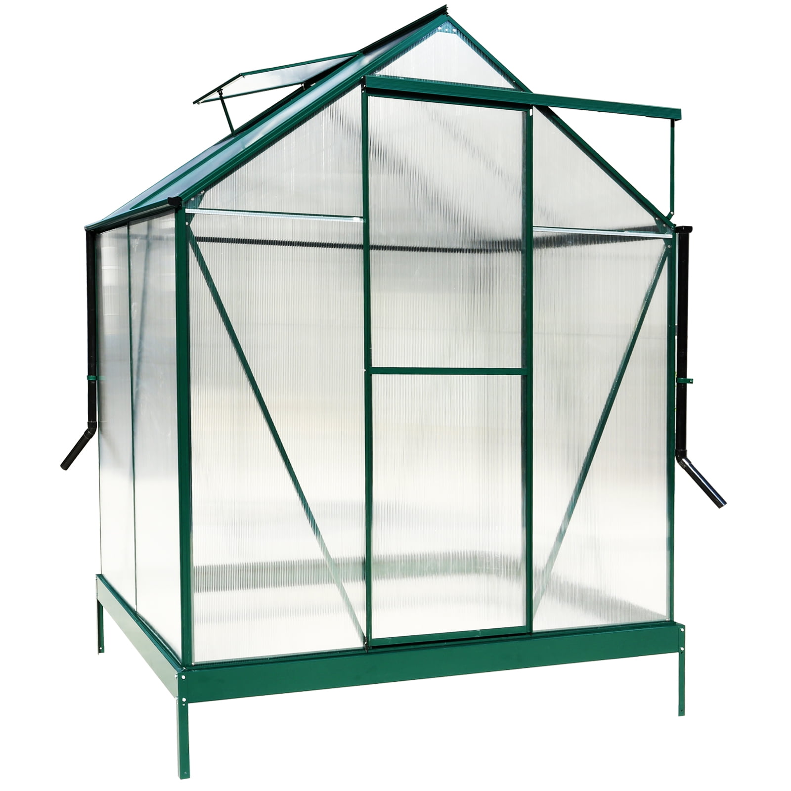 Olurrisa Walk-In Polycarbonate 6FT Plant Greenhouse Kit - Heavy Duty ...