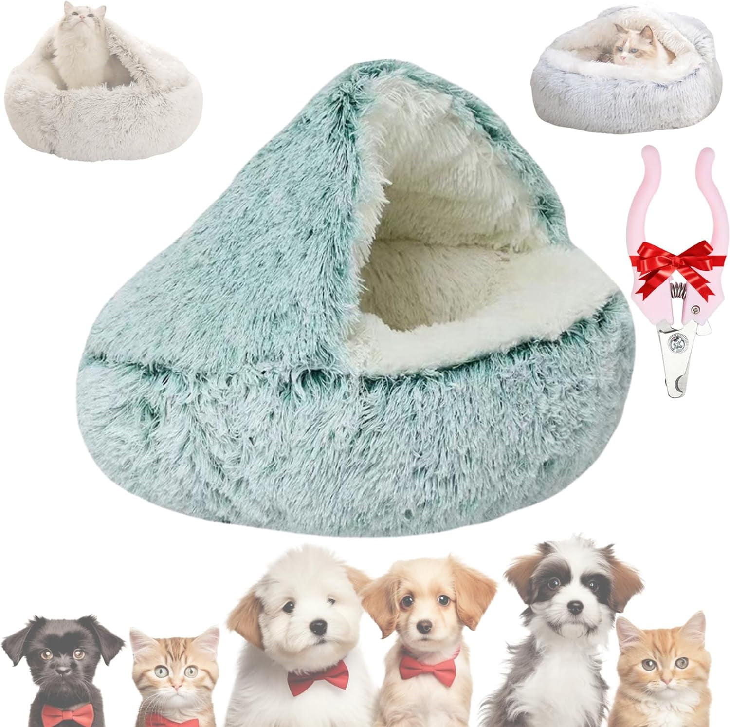 Olvys Cozy Cocoon Dog Bed - Plush Cave Pet Bed for Winter - Walmart.com