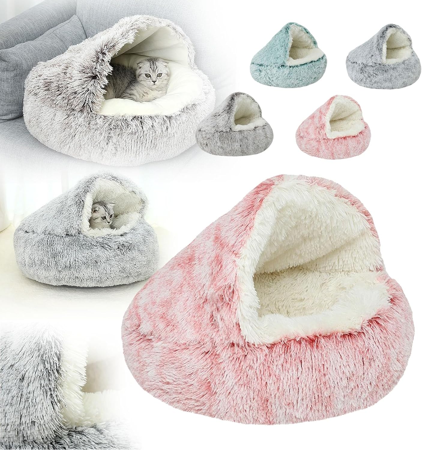 Olvys Dog Bed, Olvys Cozy Cocoon Dog Bed, Cat Dog Beds with Cover ...