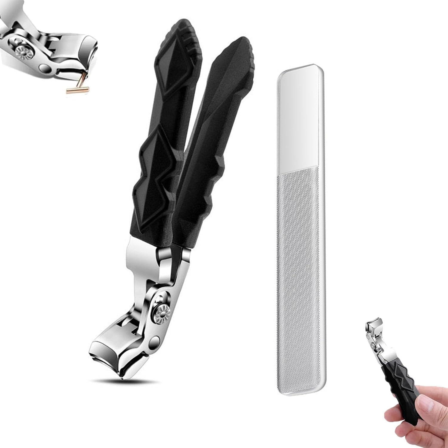 Olygee Clipmaster Pro, 180° Wide-Mouth Bite, Stainless Steel Nail ...