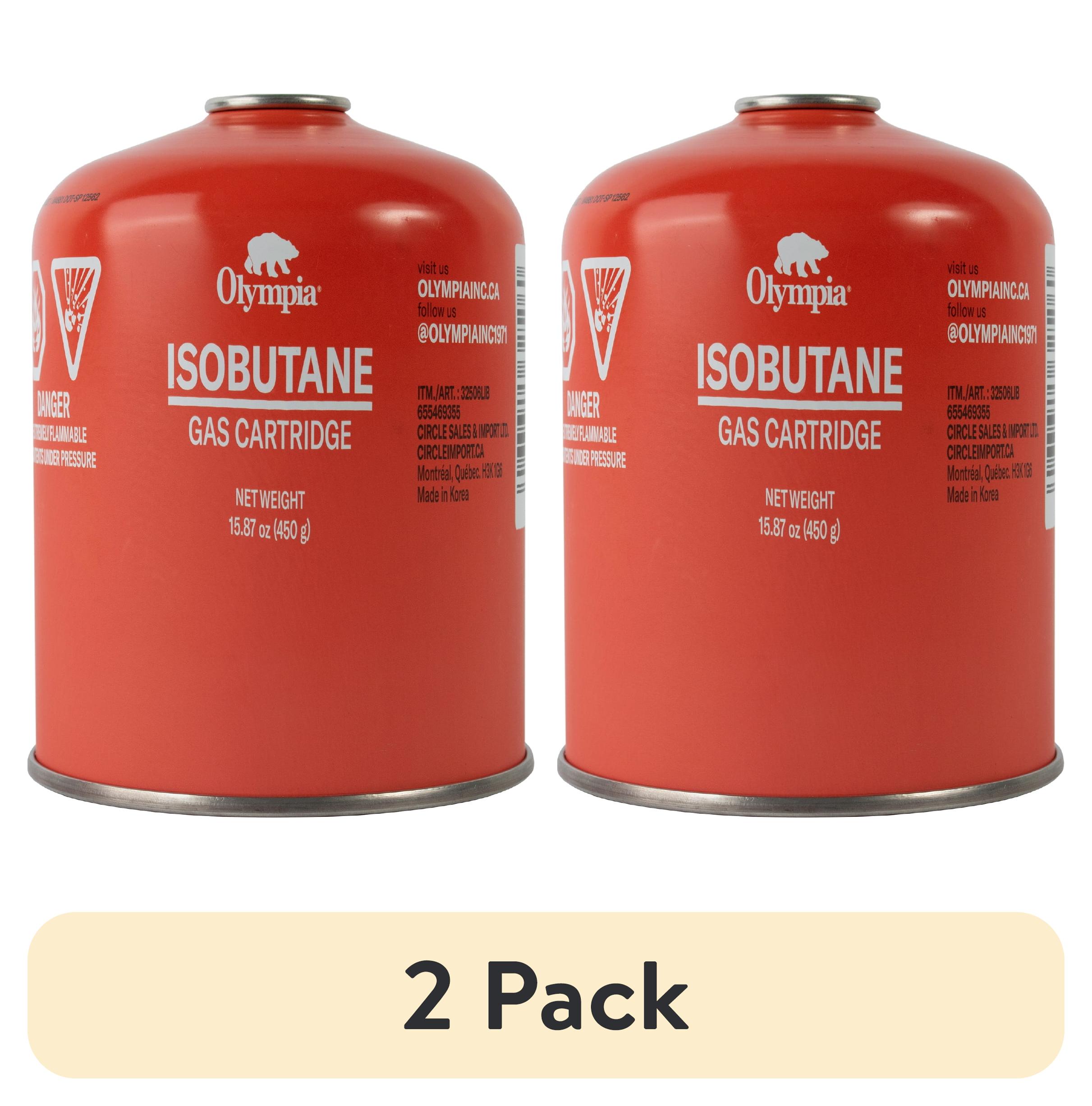 (2 pack) Olympia Brand Isobutane / Propane Mix Fuel Cartridge – 16oz ...