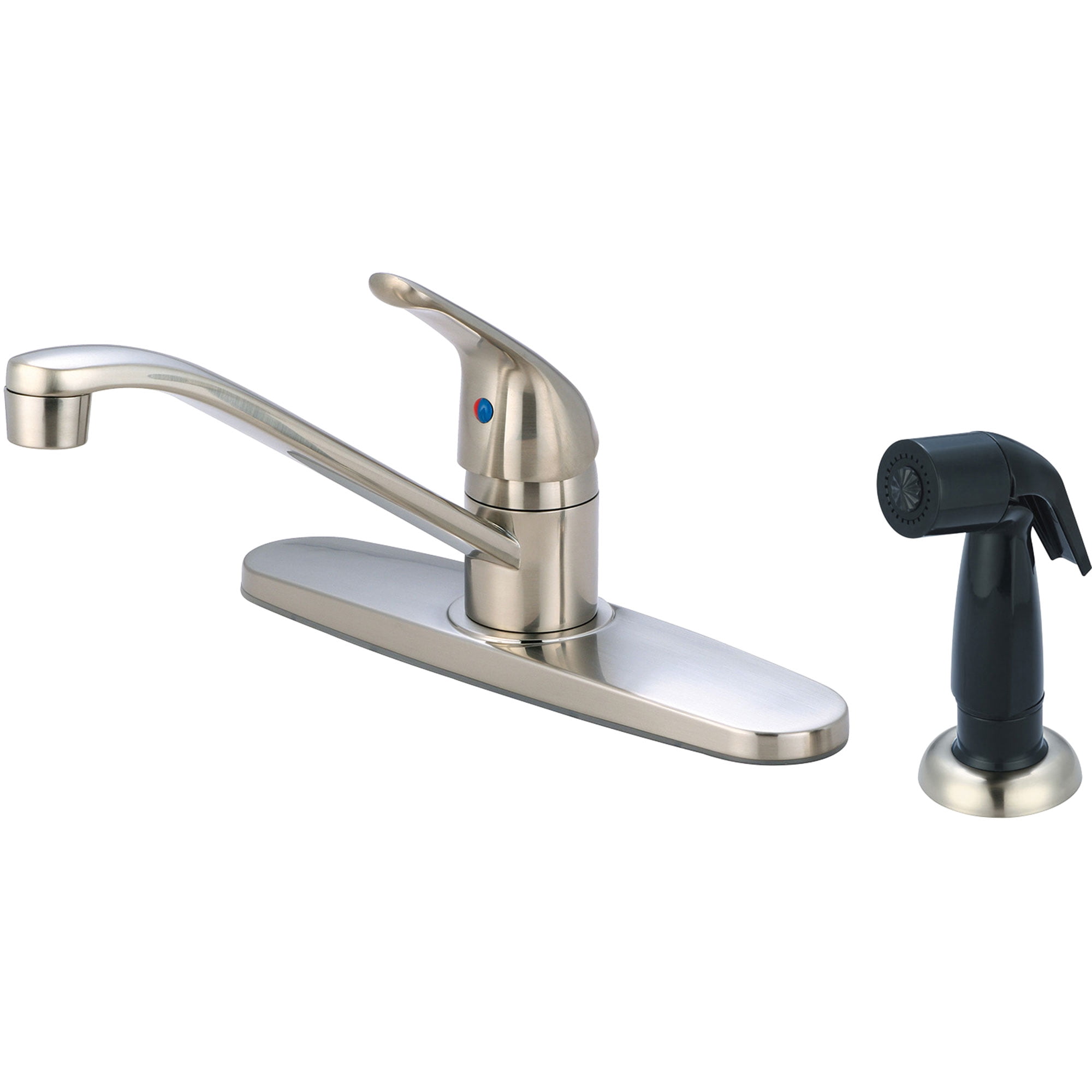 ELITE - Single Handle Kitchen Faucet - Brushed Nickel - Walmart.com