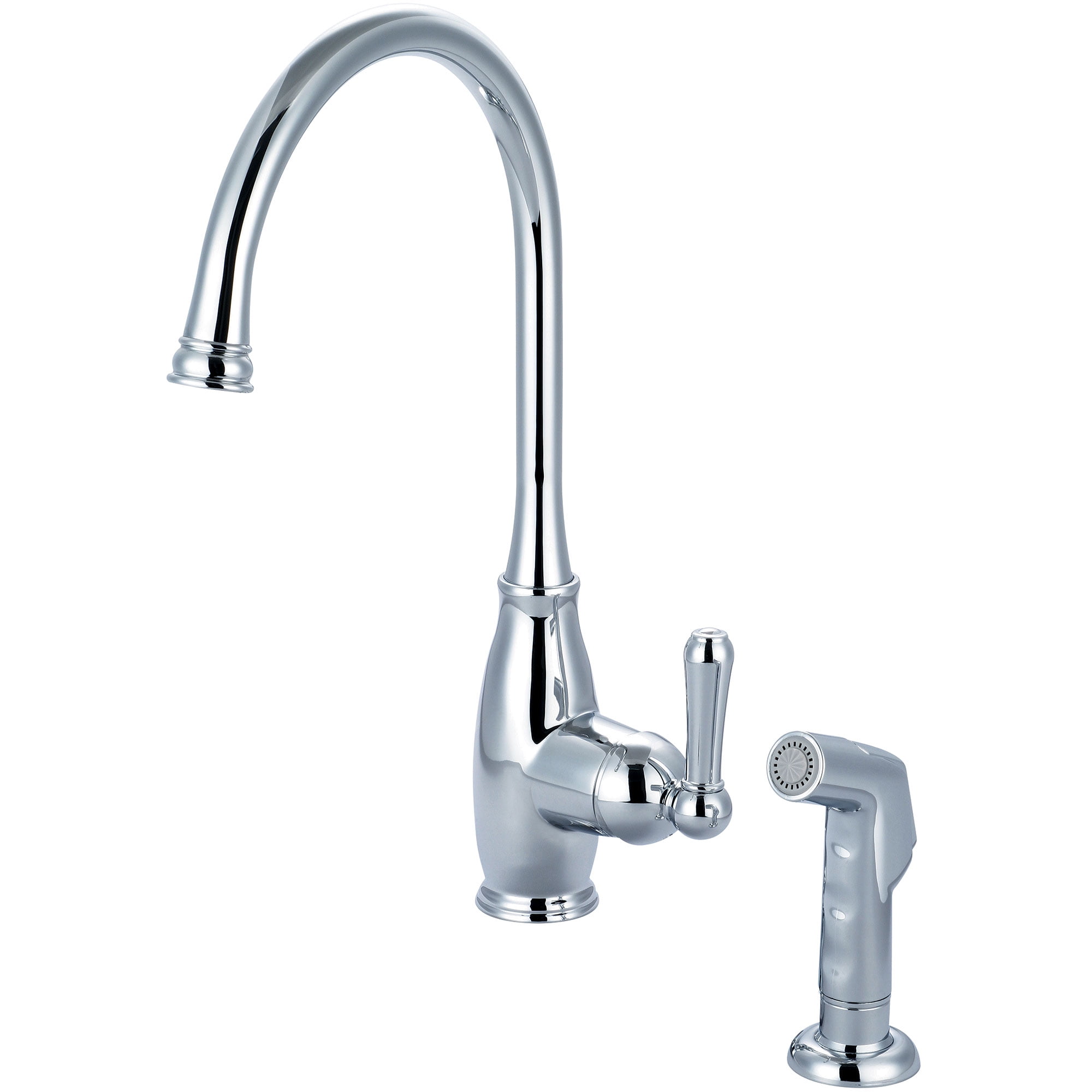 Olympia Faucets Accent 1.5 GPM Single Handle Gooseneck Kitchen Faucet ...