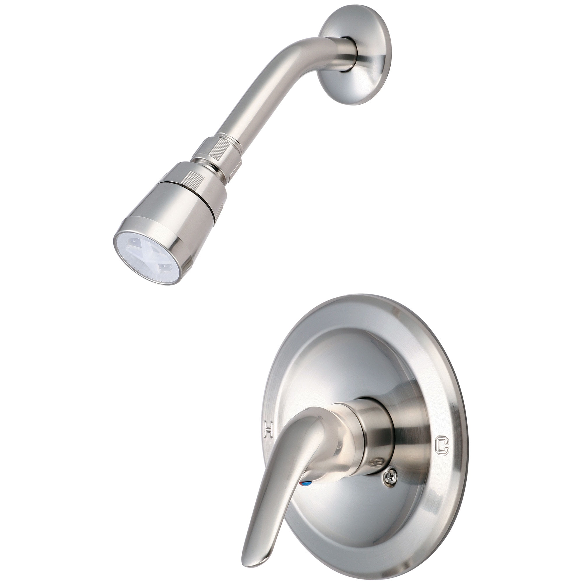 Olympia Faucets Elite Single Handle Shower Set in PVD Brushed Nickel ...