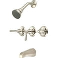 Olympia Faucets P-3230-BN Three Handle Tub/Shower Set, Tarnish ...