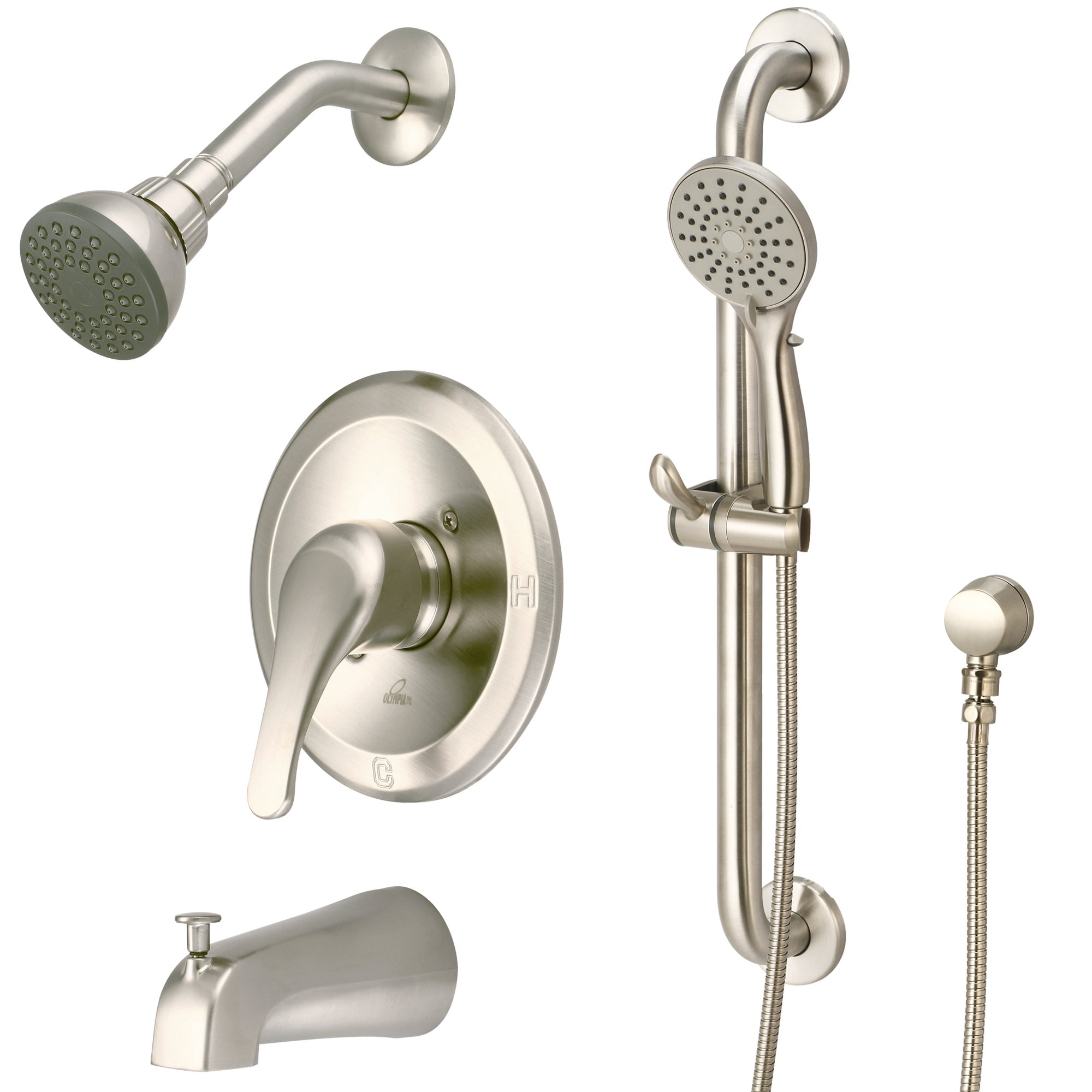 Olympia Faucets Td-2300-Ada Elite Tub And Shower Trim Package - Nickel ...