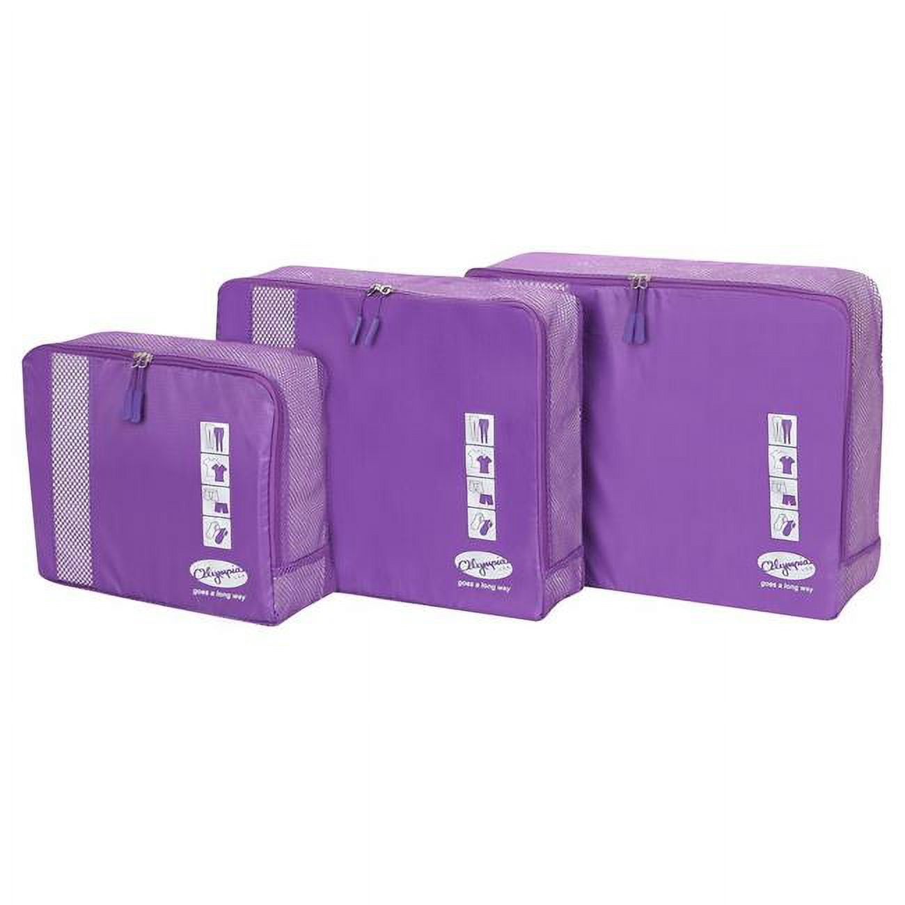 Olympia International 3-Piece Packing Pouch Set, Purple - Walmart.com
