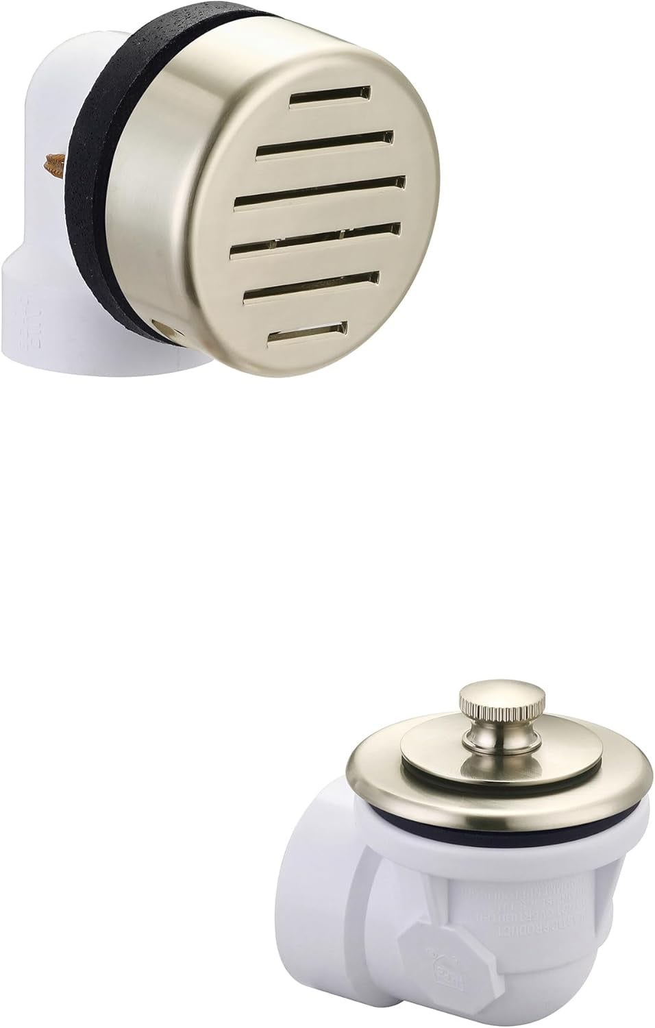 Olympia Overflow and Waste Drain Half Kit PVD Brushed Nickel, D-820H ...