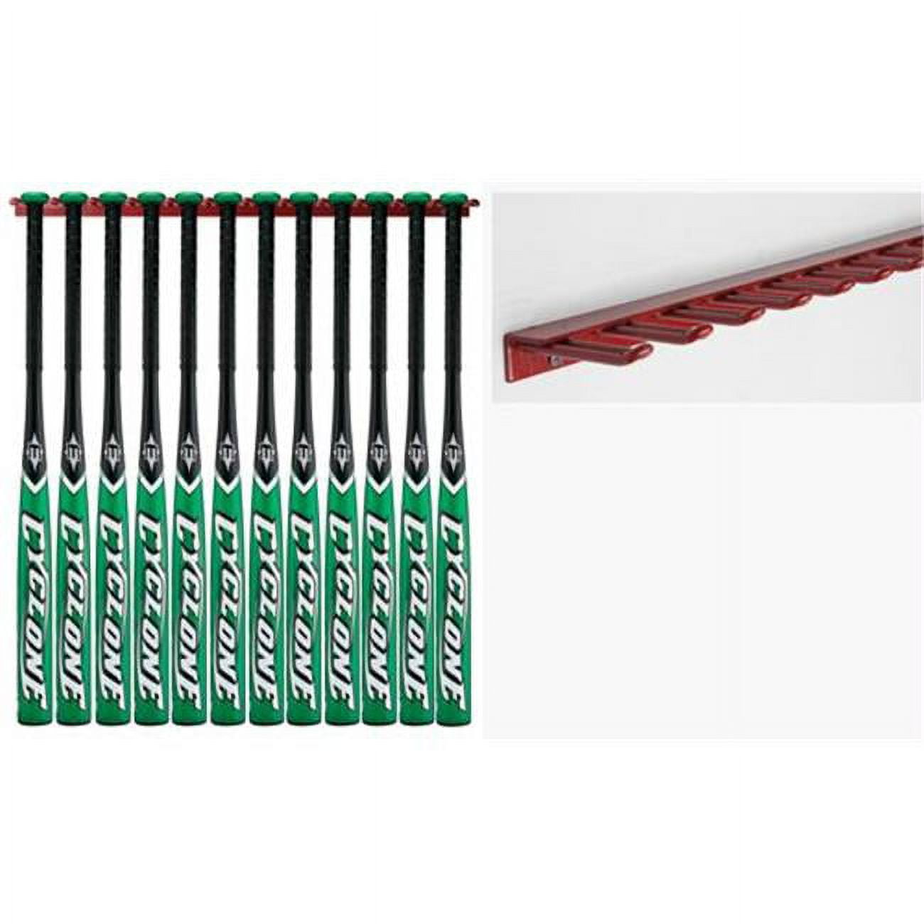 Olympia Sports BS043M 26 in. Wall-Mount Bat Rack - Walmart.com