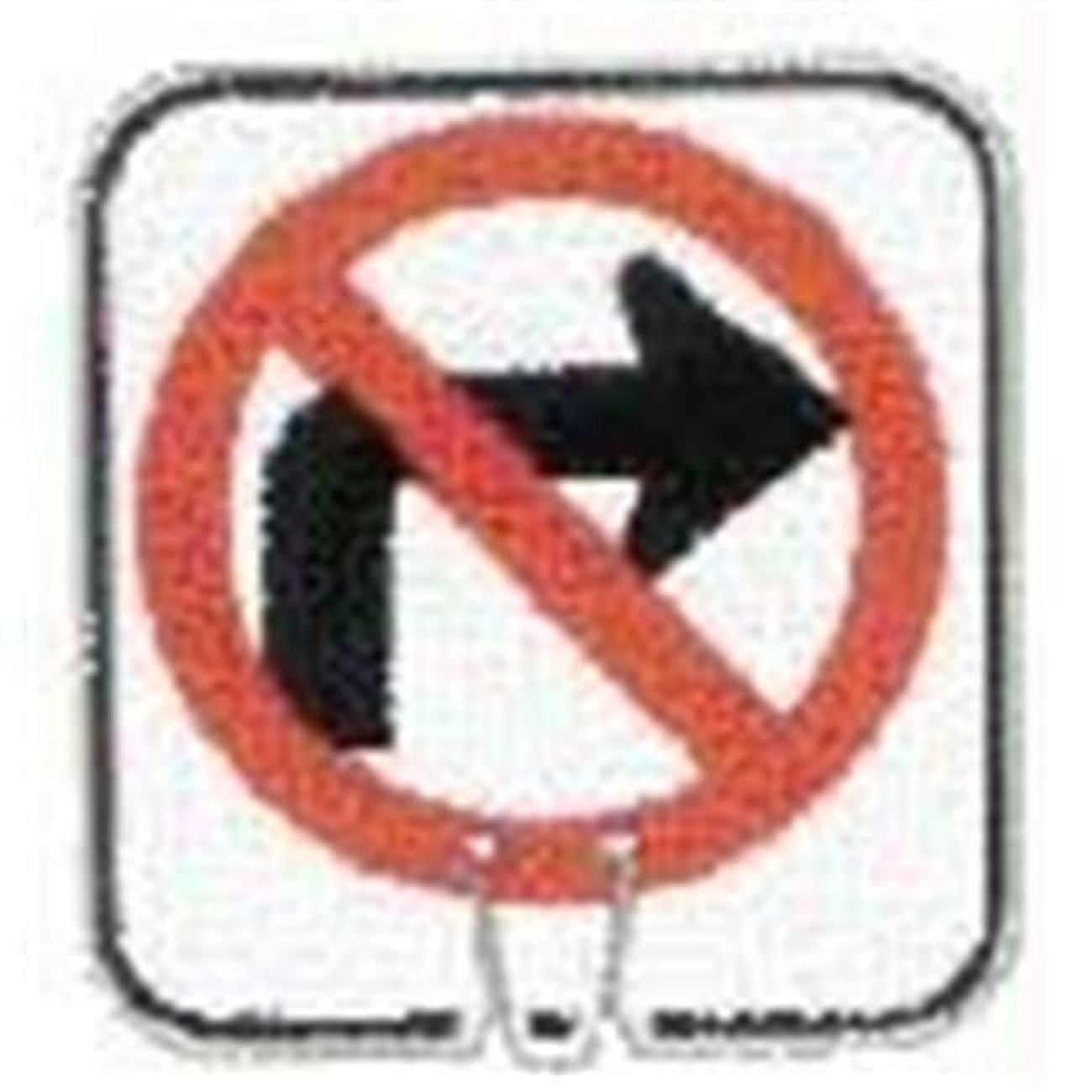 Olympia Sports SF037P Large Snap-On Cone Sign - No Right Turn - Walmart.com