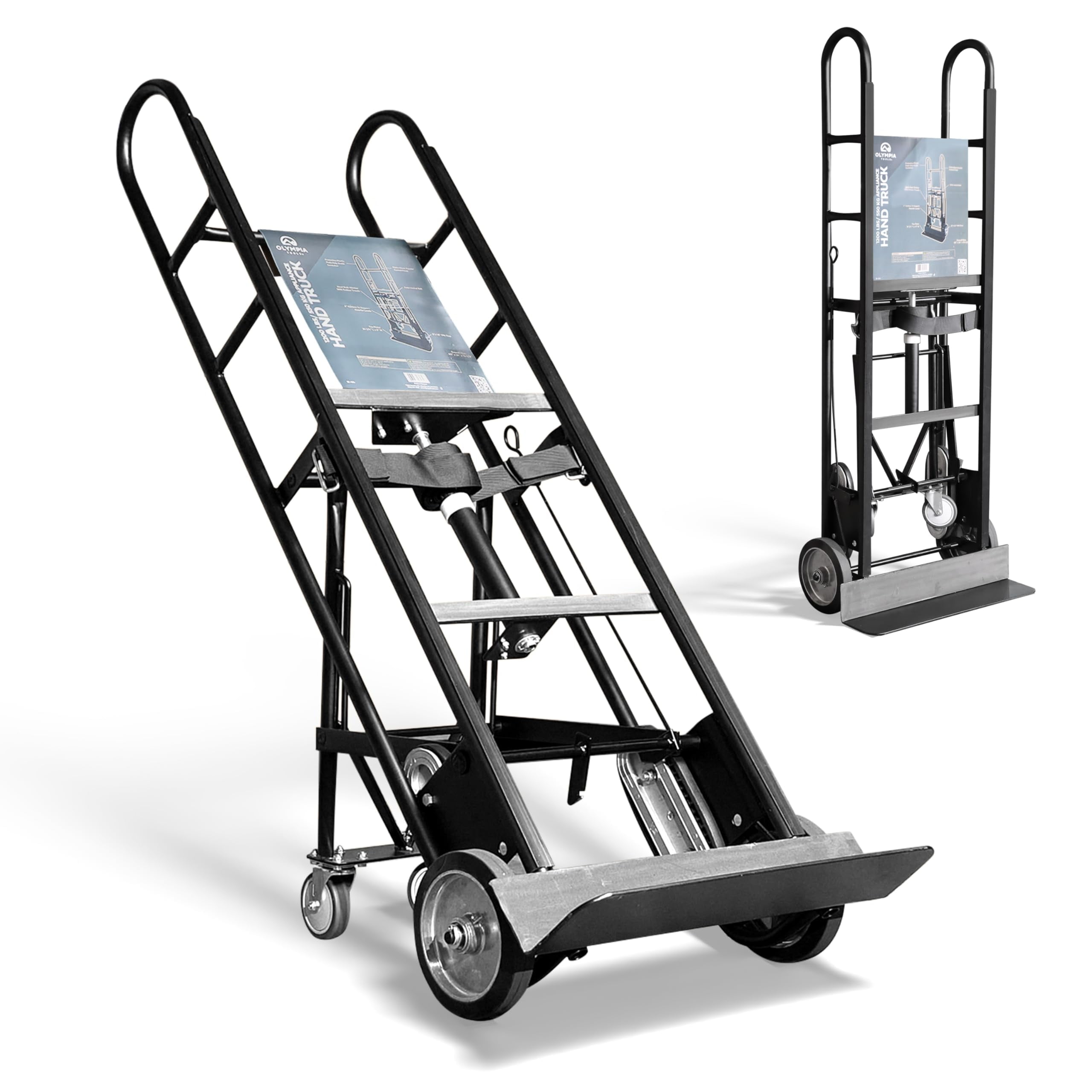 Olympia Tools 1200lbs Appliance Auto-Recoil System Hand Truck - Heavy ...