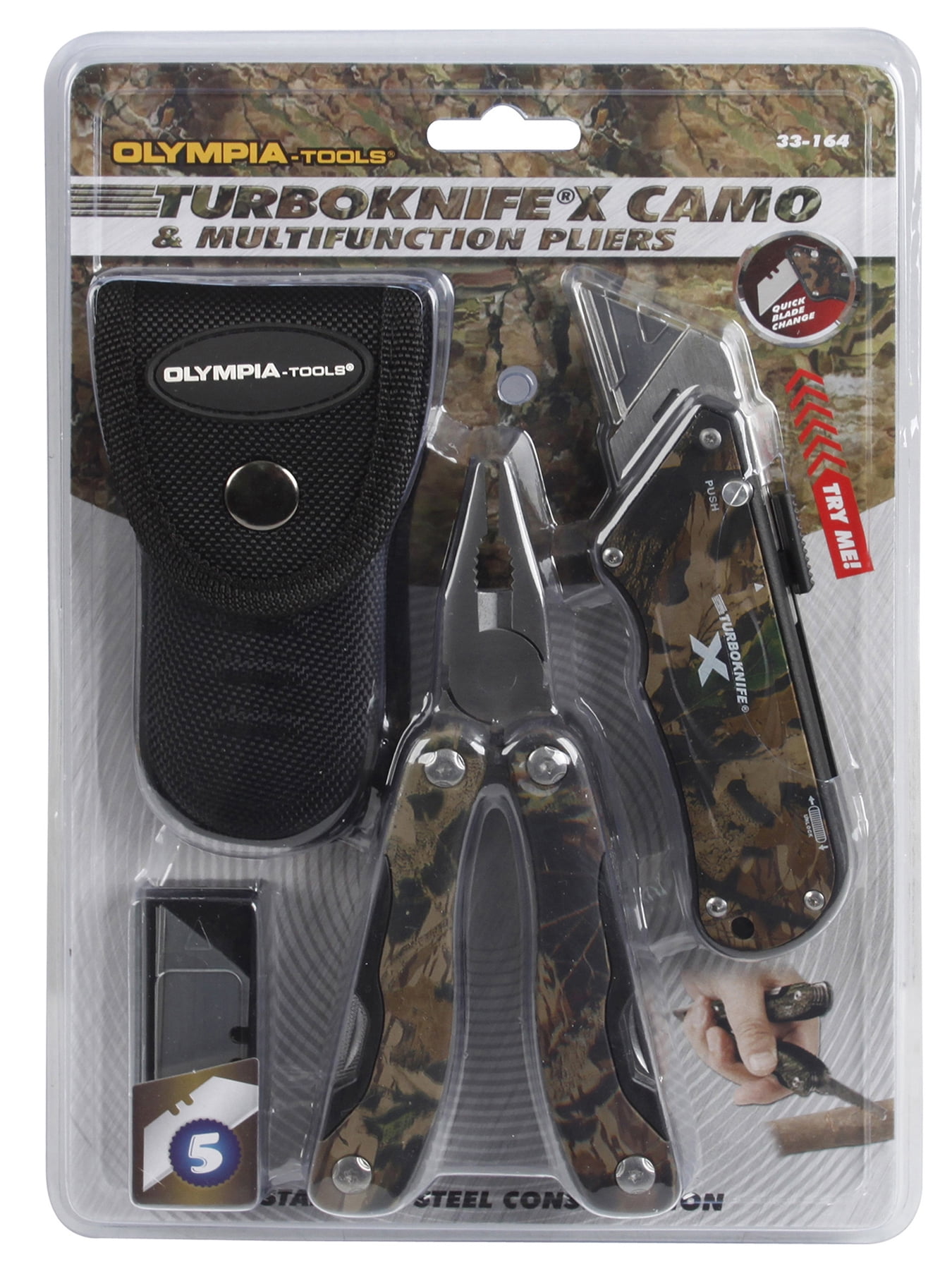 Olympia Tools 33-164 Camo TURBOKNIFE® X And Multi-Tool Set - Walmart.com