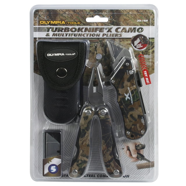 Olympia Tools 33-164 Camo TURBOKNIFE® X And Multi-Tool Set - Walmart.com