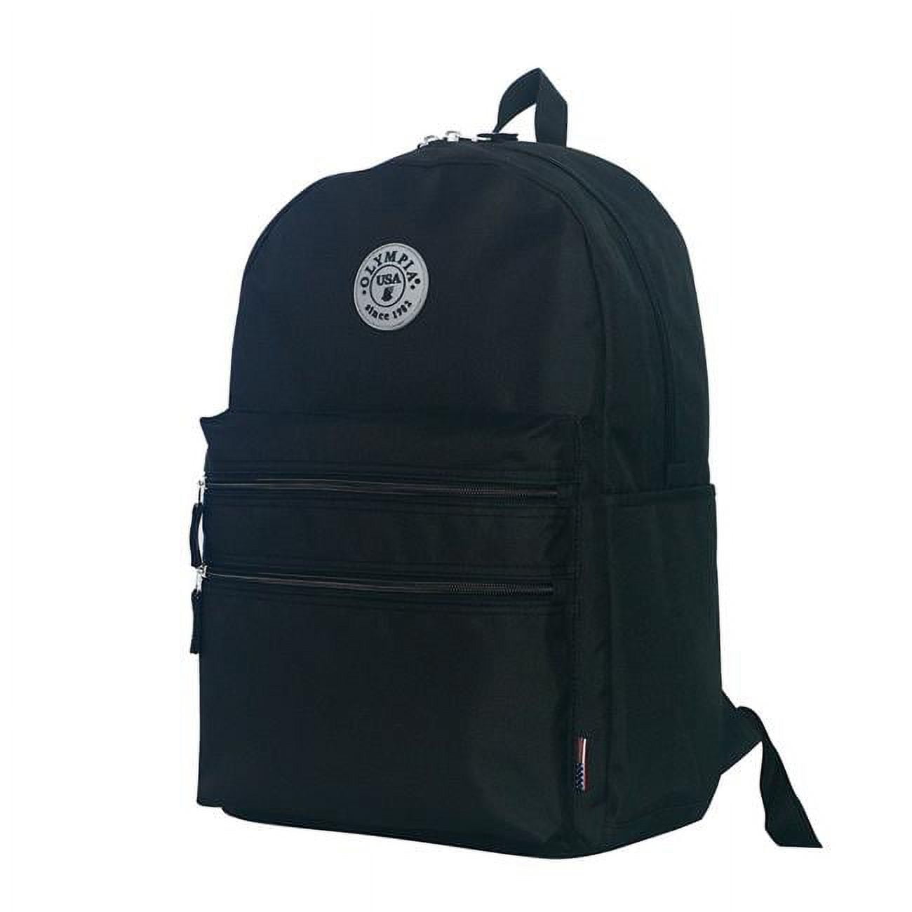 Olympia USA BP-1010-BLACK 18 in. Princeton Backpack, Black - Walmart.com