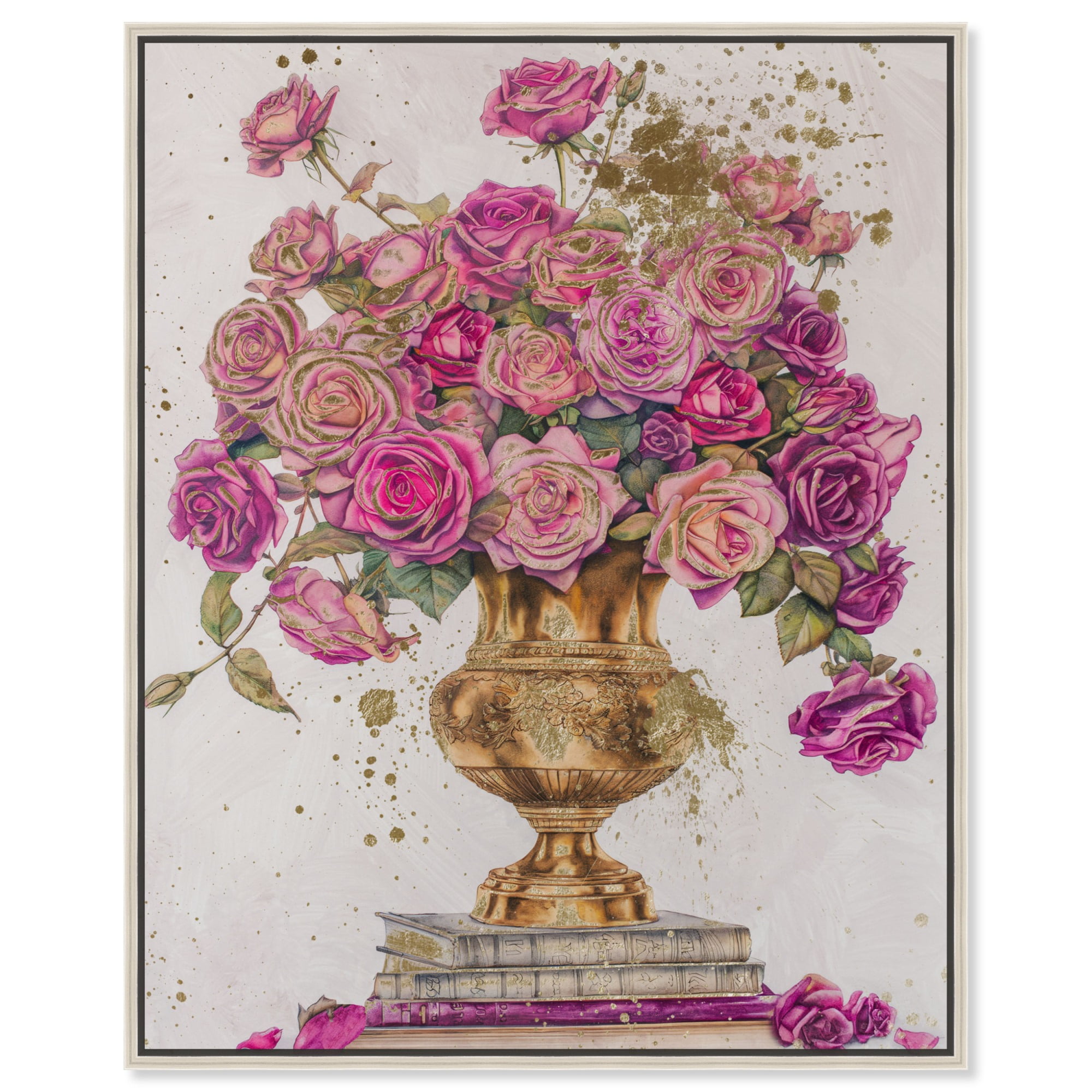 Olympia Vase Rose Canvas Glamorous Feminine Wall Art by Art Remedy ...