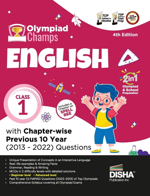 Olympiad Champs English Class 1 with Chapter-wise Previous 10 Year ...