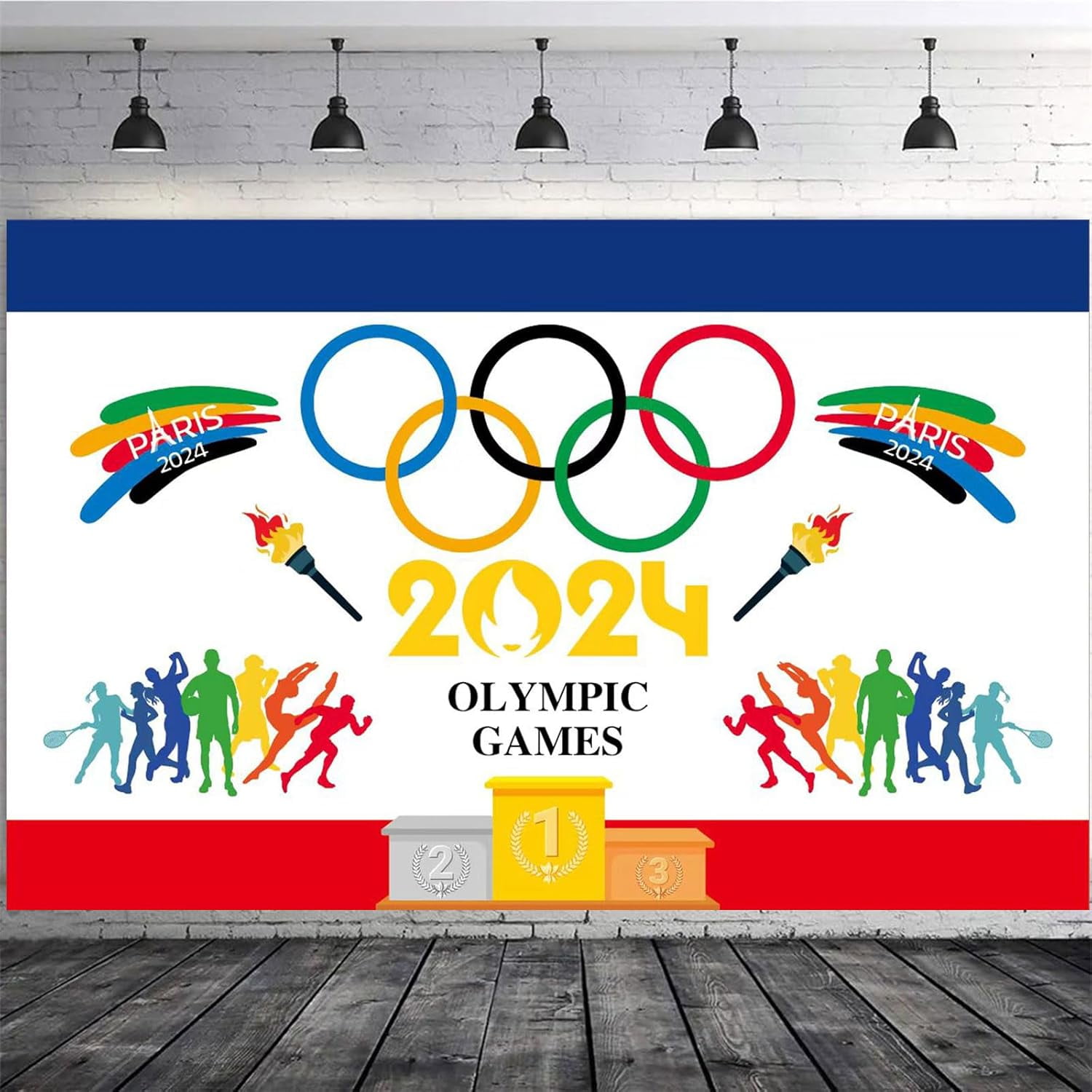 Olympiad Party Decorations Banner Backdrop,Olympiad Ring Decorations ...