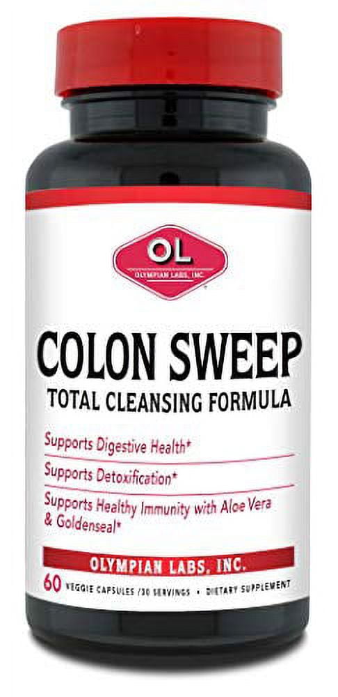 Olympian Labs Colon Sweep Digestive Health Veggie Capsules, 60 Count, 3 ...