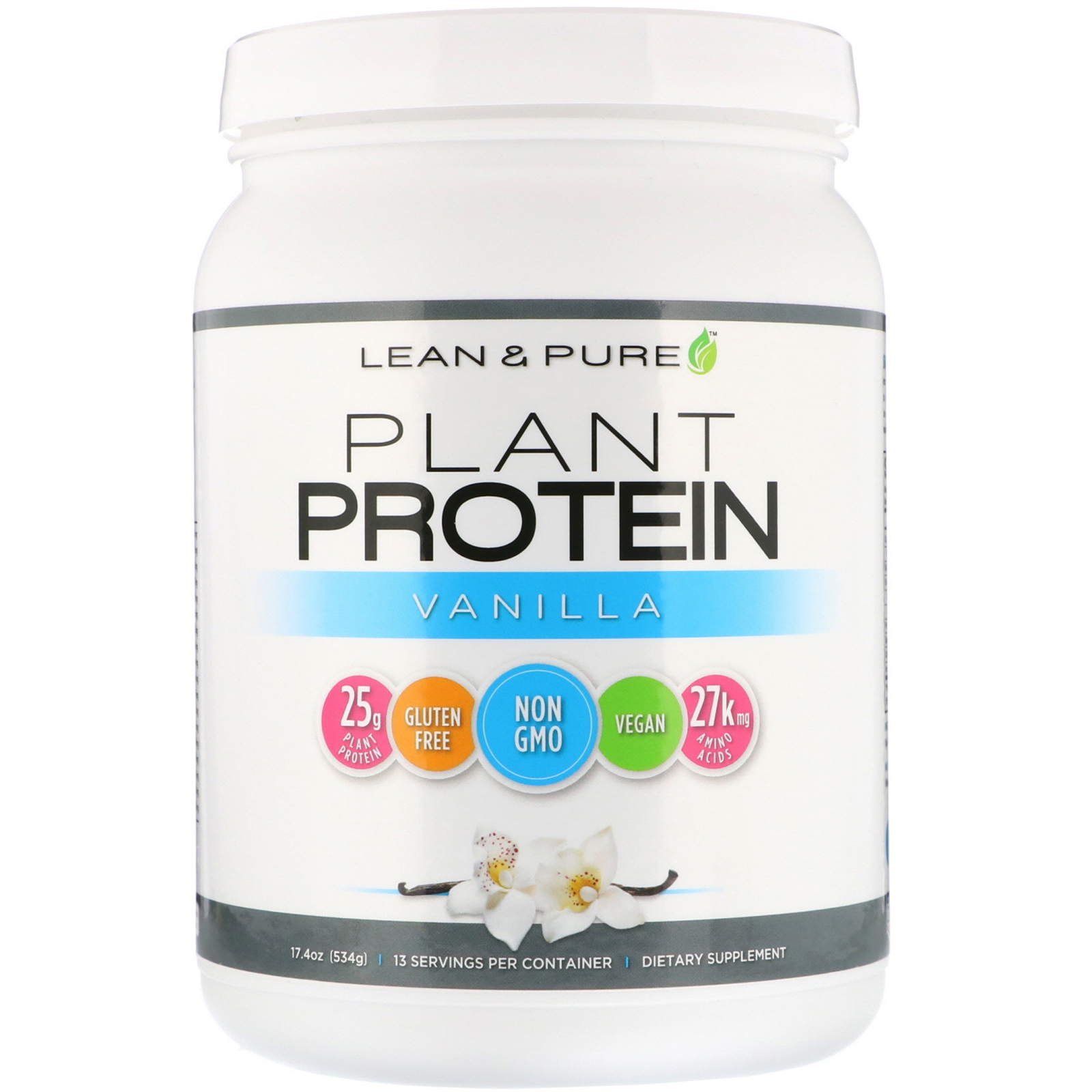 Olympian Labs Lean & Pure Plant Protein Vanilla 534 gm Powder - Walmart.com
