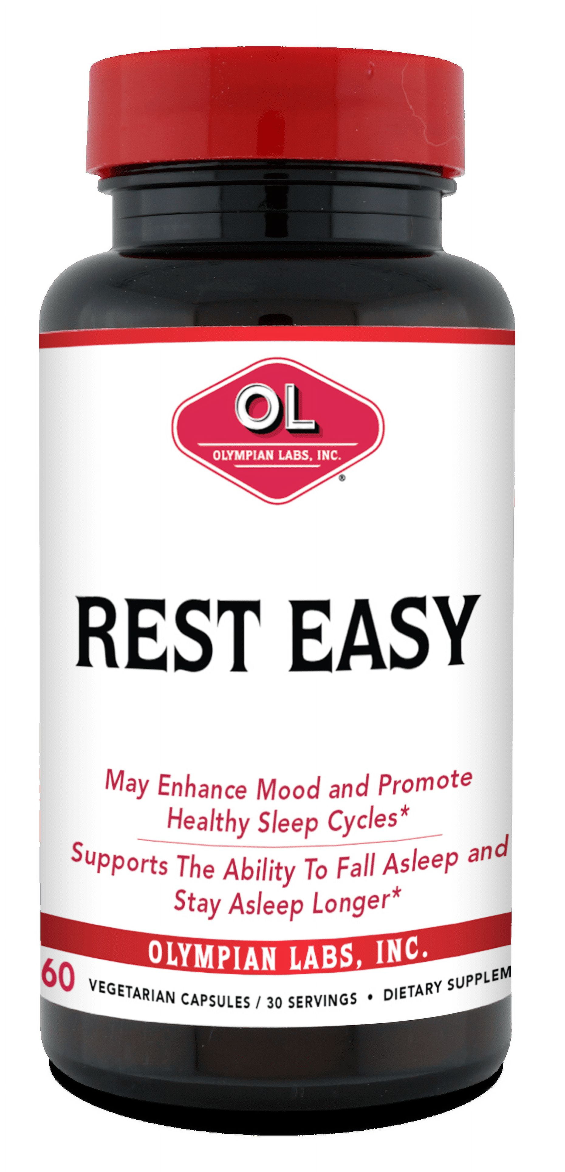 Olympian Labs Rest Easy Vegetarian Capsules, 60 count - Walmart.com