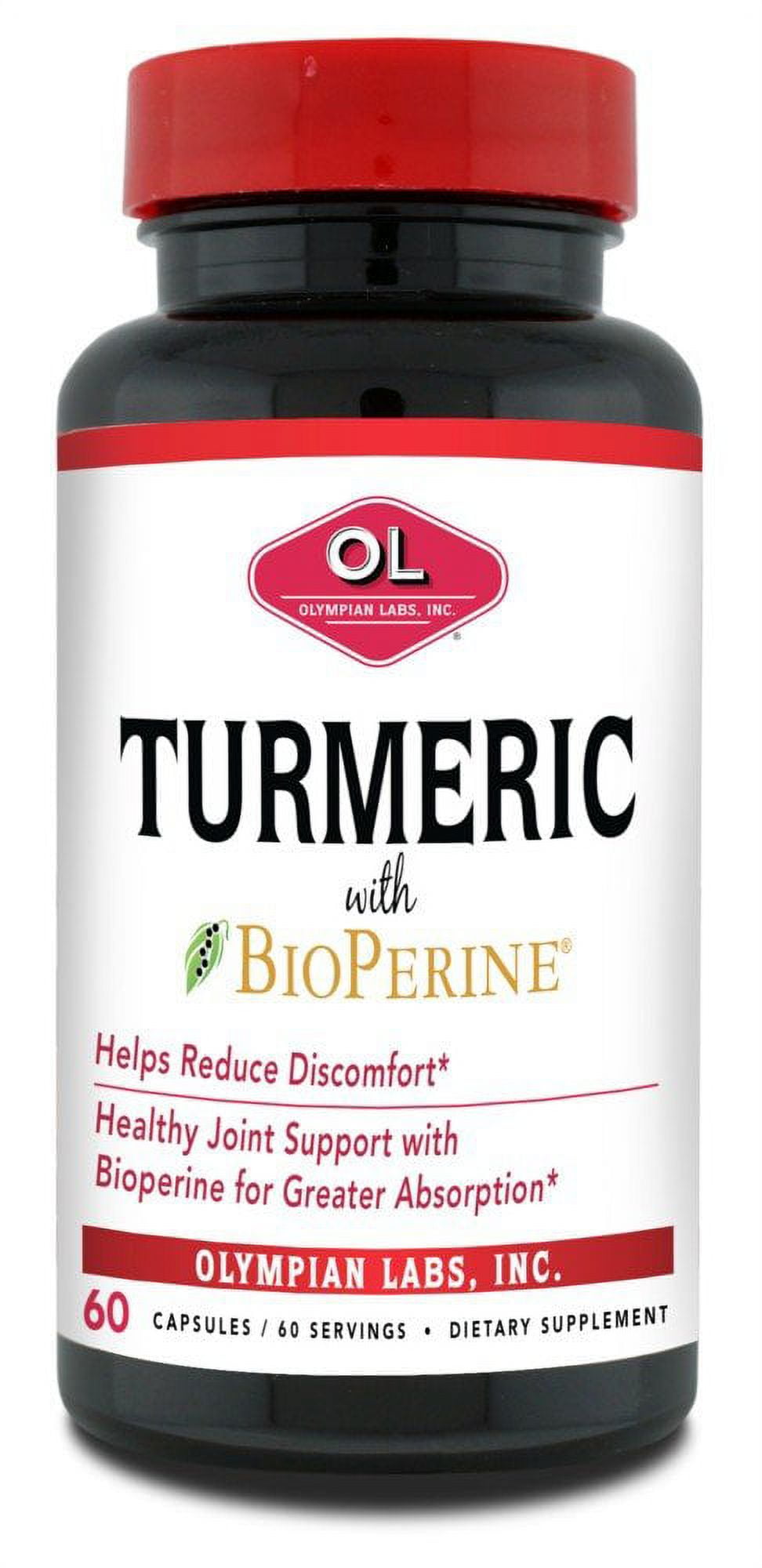 Olympian Labs Tumeric with BioPerine 60 Capsule - Walmart.com