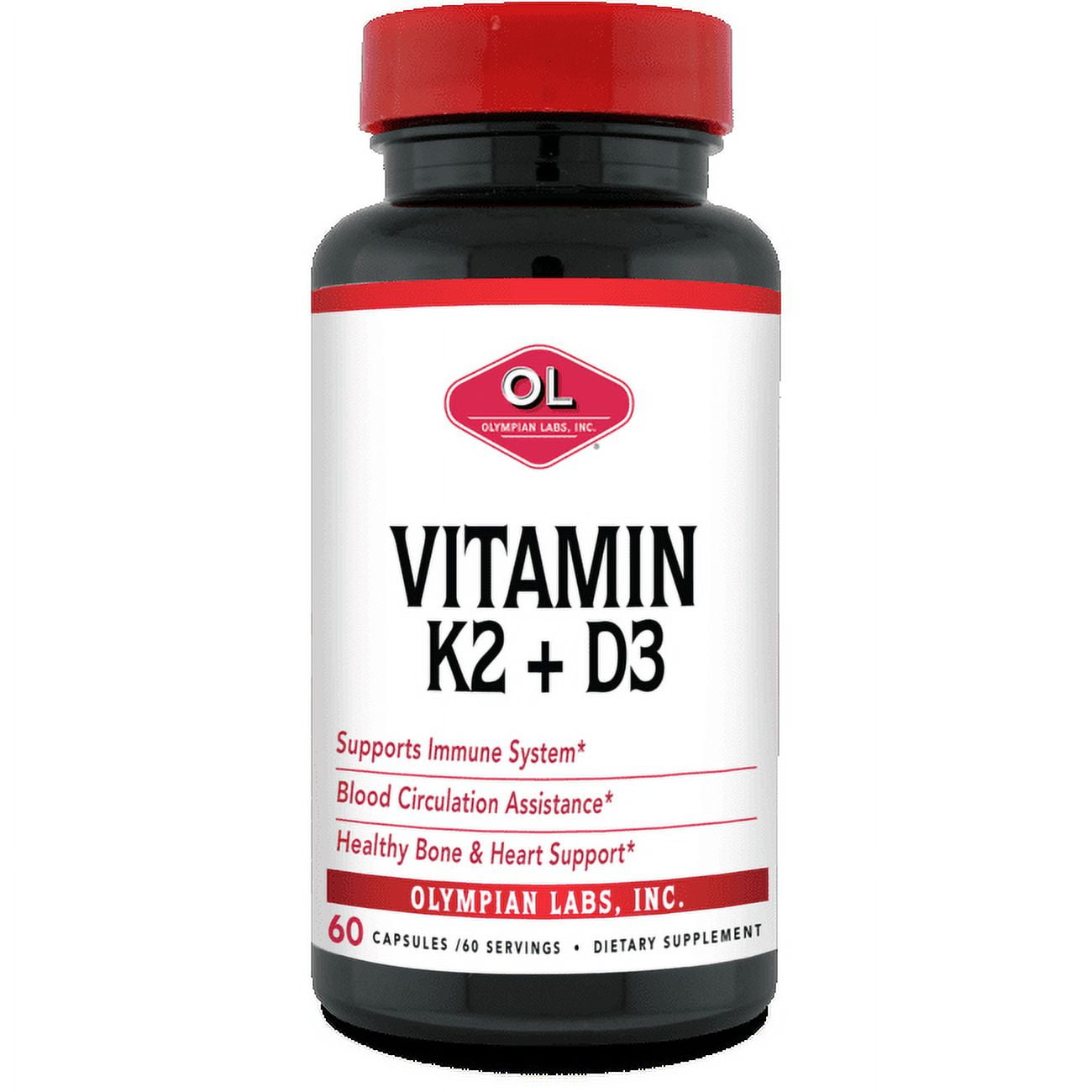 Olympian Labs Vitamin K2 + D3 60 Caps - Walmart.com