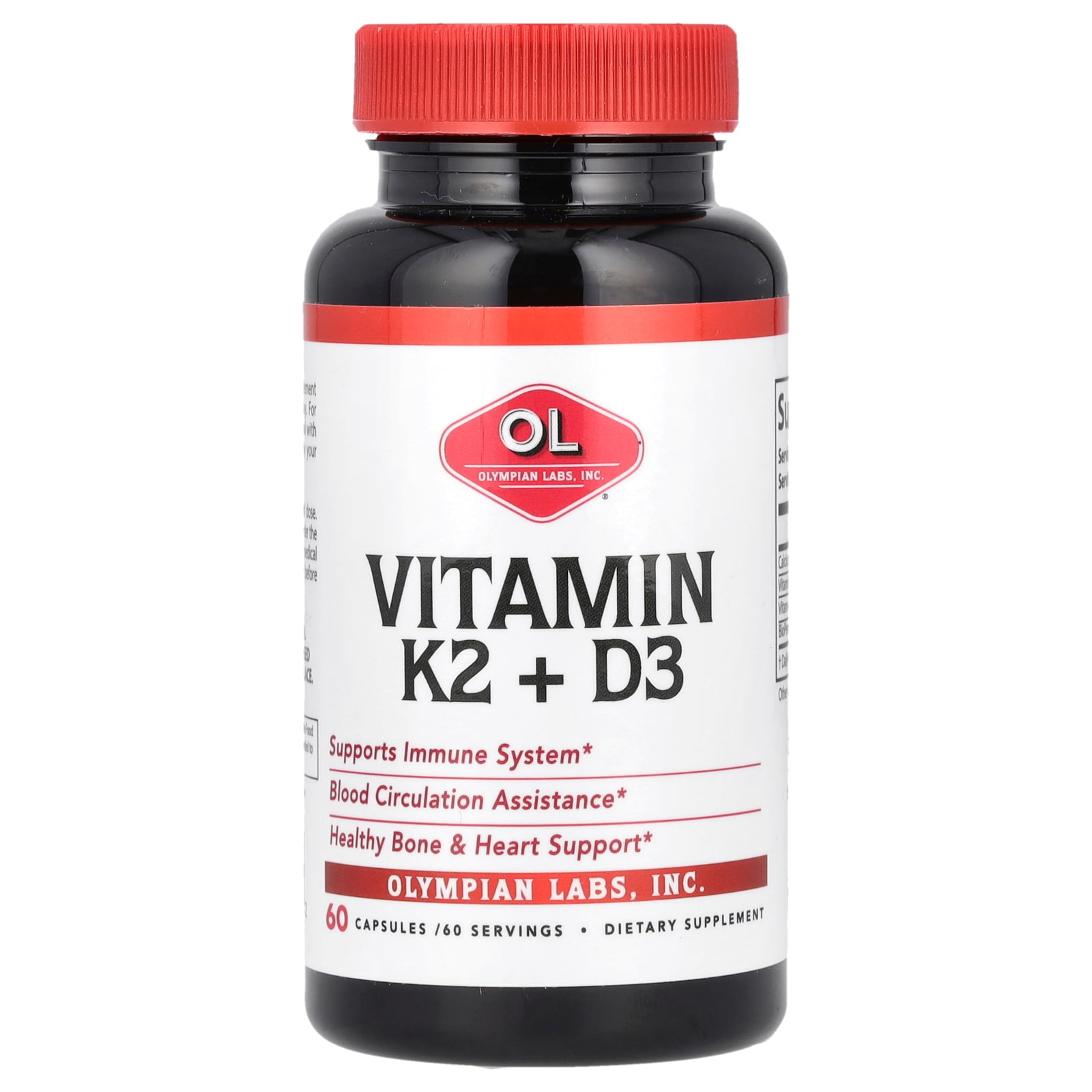 Olympian Labs Vitamin K2 + D3, 60 Capsules - Walmart.com