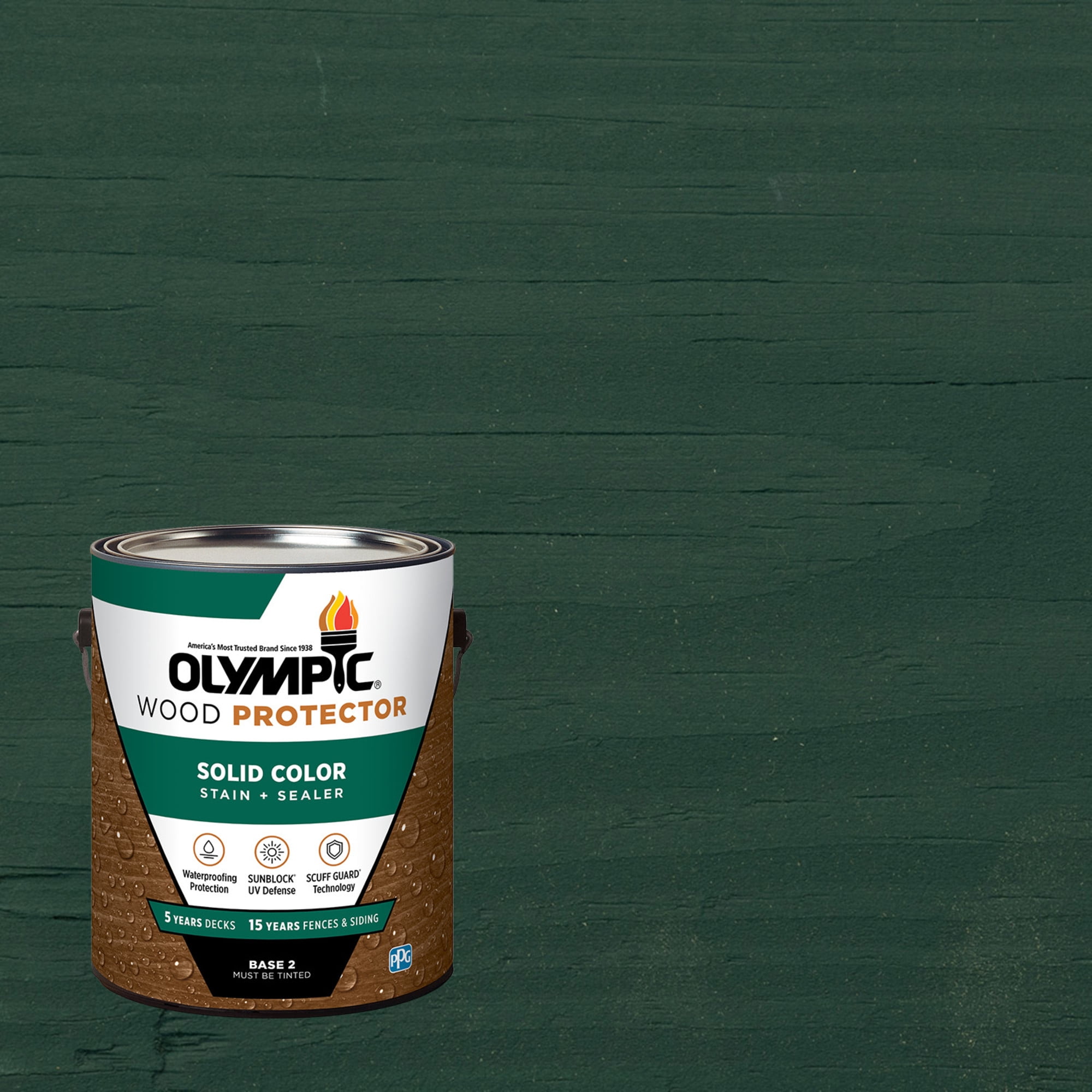 Olympic 1 Gallon SC-1048 Mountain Pine Exterior Solid Wood Protector ...