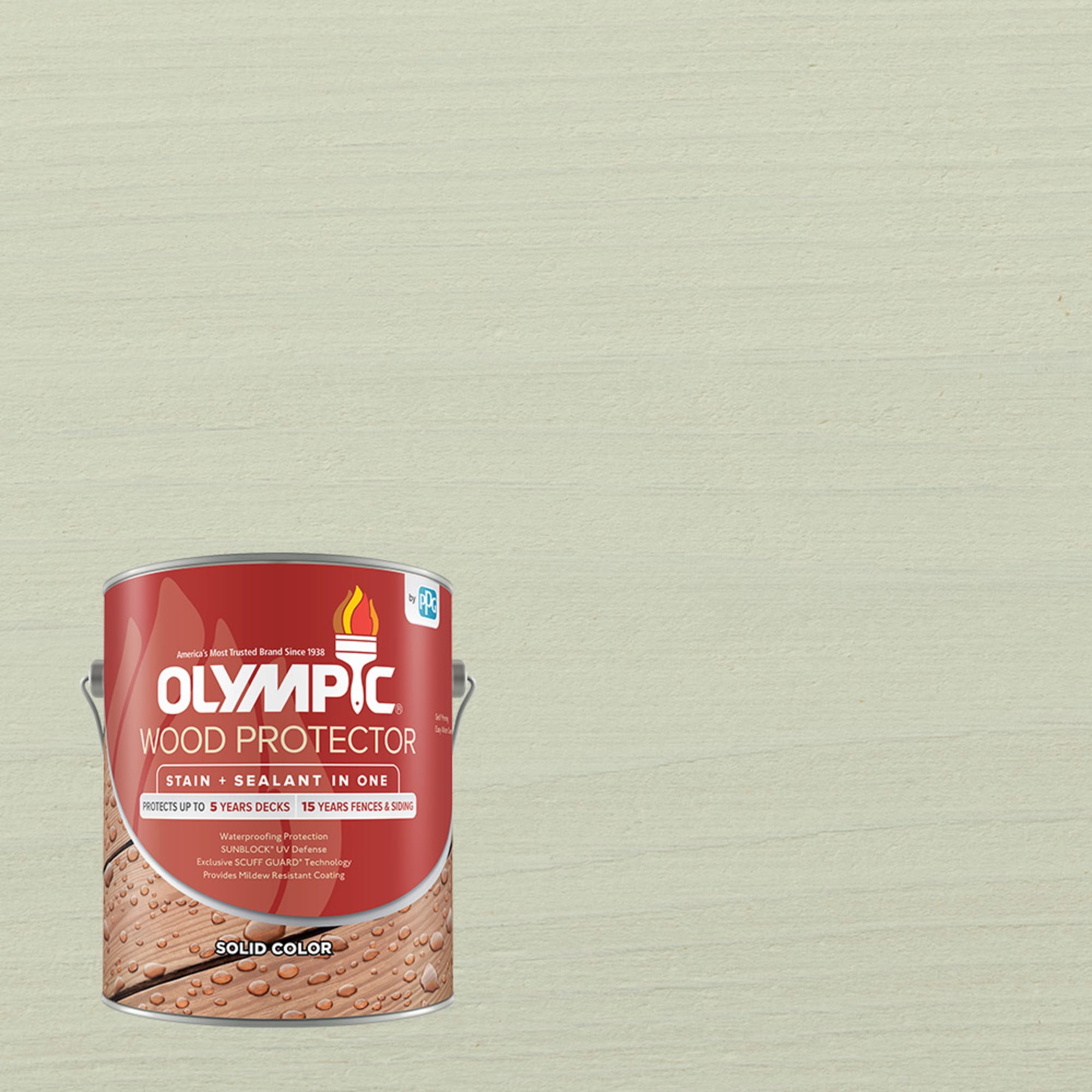 Olympic 1 Gallon SC-1007 Avalanche Exterior Solid Wood Protector Stain ...