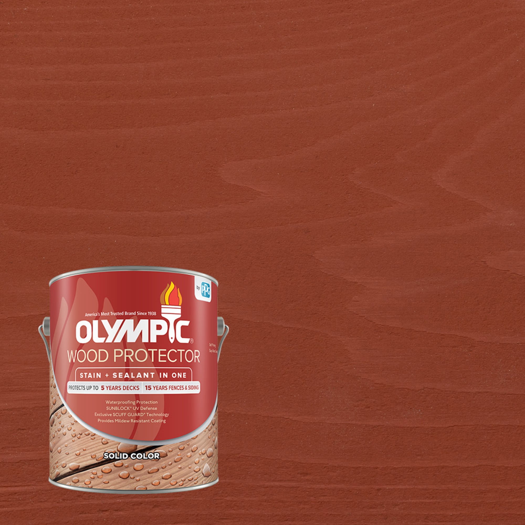 Olympic 1 Gallon SC-1011 California Rustic Exterior Solid Wood ...