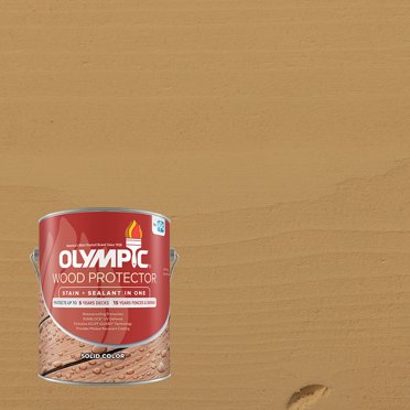 Olympic Quick Cover Interior/Exterior Wood Stain, Cedar, 1 Gallon ...