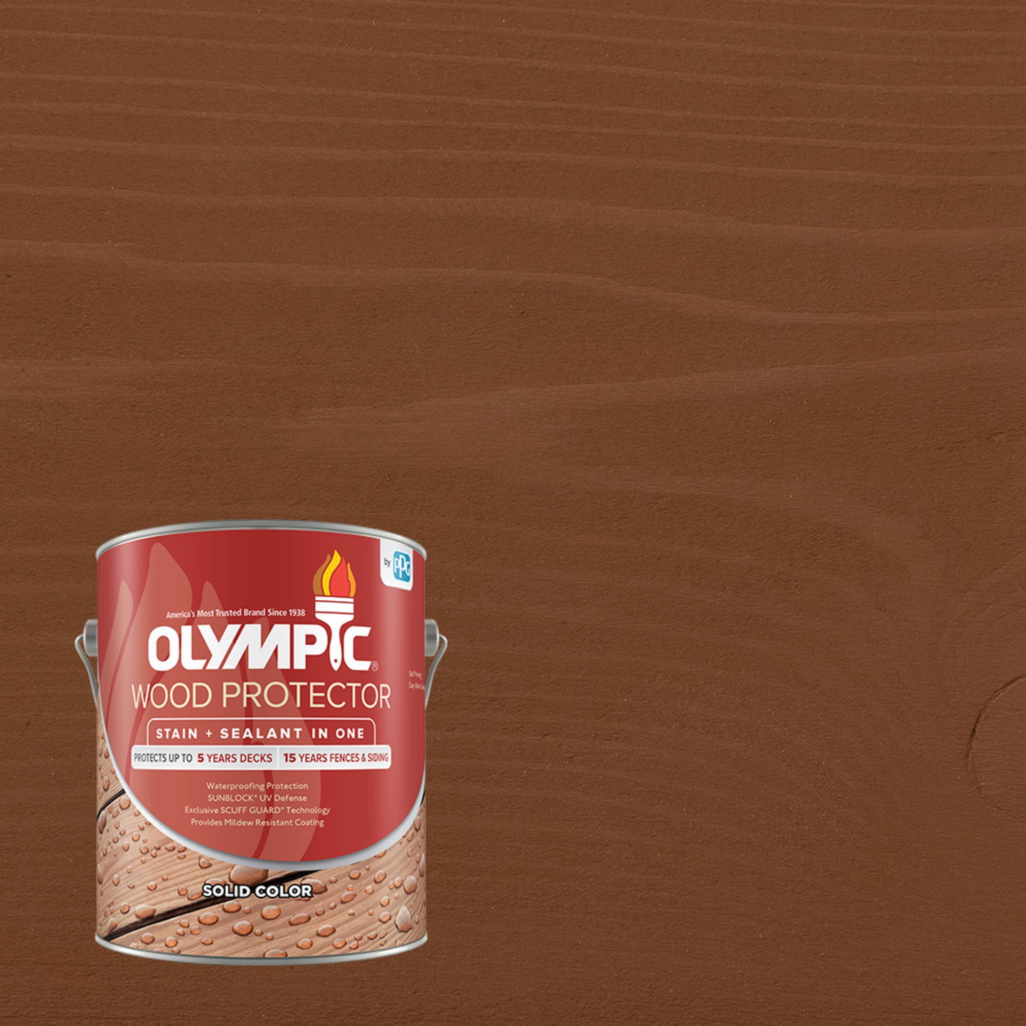 Olympic 1 Gallon SC-1084 Timberline Exterior Solid Wood Protector Stain ...