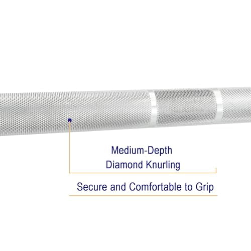 Olympic Bar Weightlifting Barbell Bar with Spring Collars Strength ...