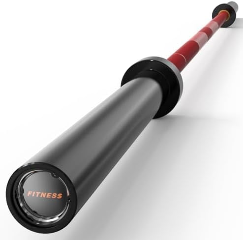 Olympic Barbell, 6.6ft/7ft Weight Bar 45lb Barbell Solid Chrome/Solid ...