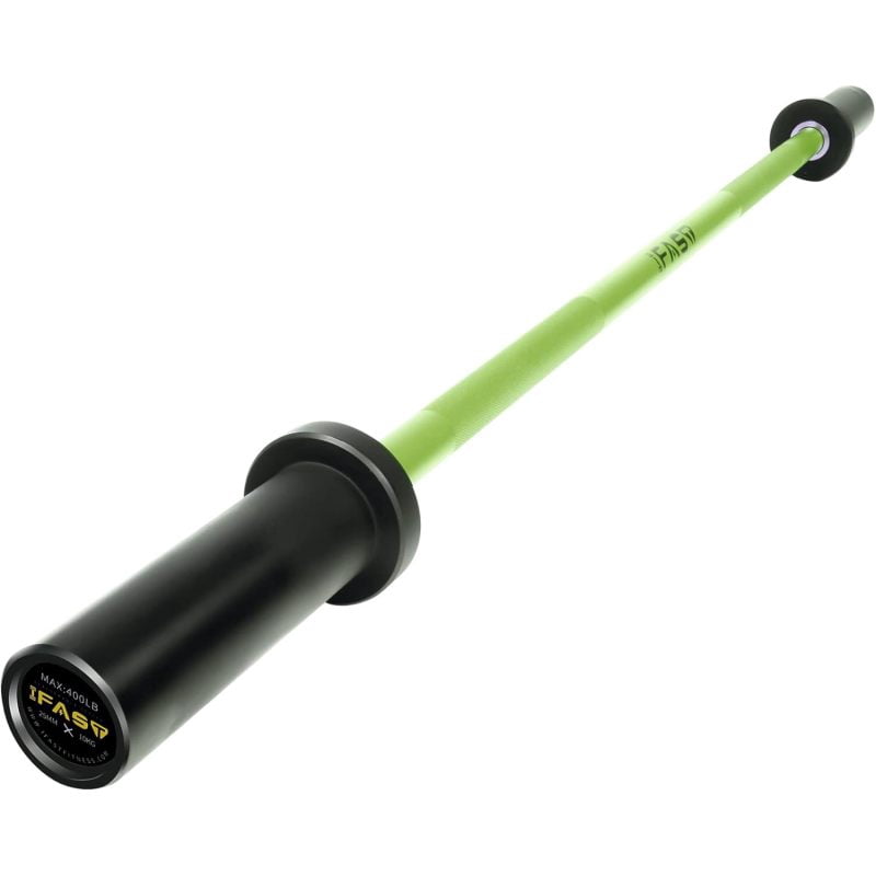 Olympic Barbell Bar, 4Ft Solid Chrome Weight Bar with Bearings, 400Lbs ...