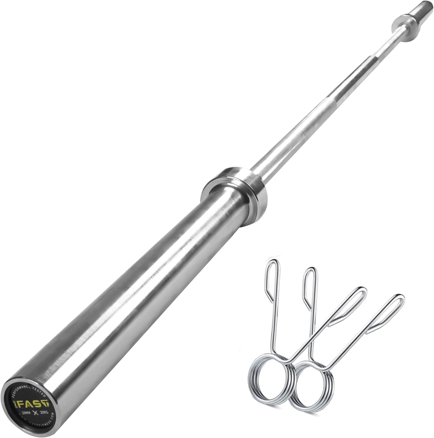 Olympic Barbell Bar Set for 2" Plates – 4ft, 5ft & 7.2ft Solid Chrome ...