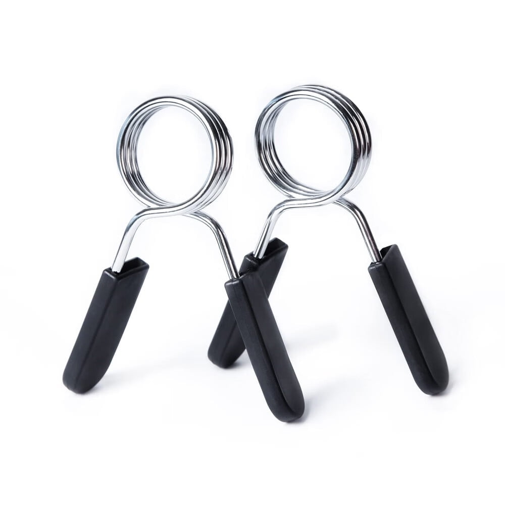 Olympic Barbell Clamps,2-Inch Spring Clip Collars with Easy Plastic ...