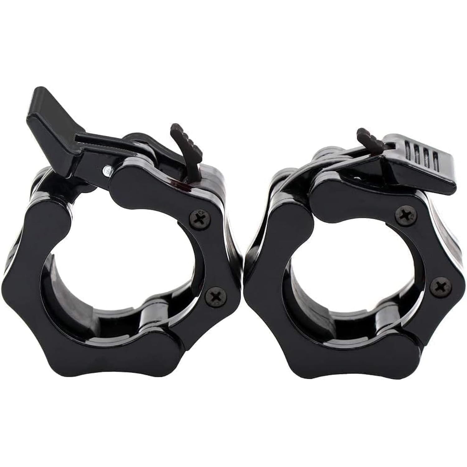 Olympic Barbell Clamps Collars Quick Release Pair Weight Clips for 2 ...