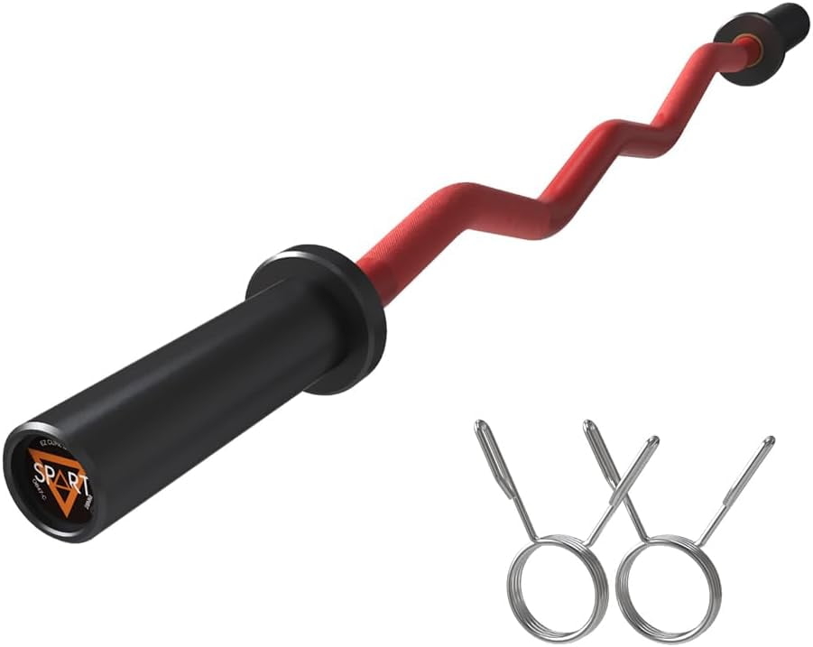 Olympic Barbell EZ Curl Bar, 47INCH/4FT Strength Training Curling Bar ...