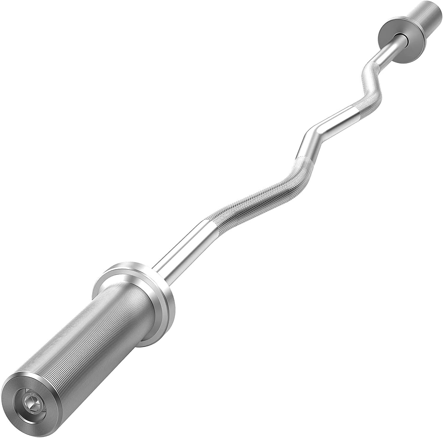 Olympic Barbell Super Curl Bar 48 inch Weight Bar, Men’s Solid Iron ...