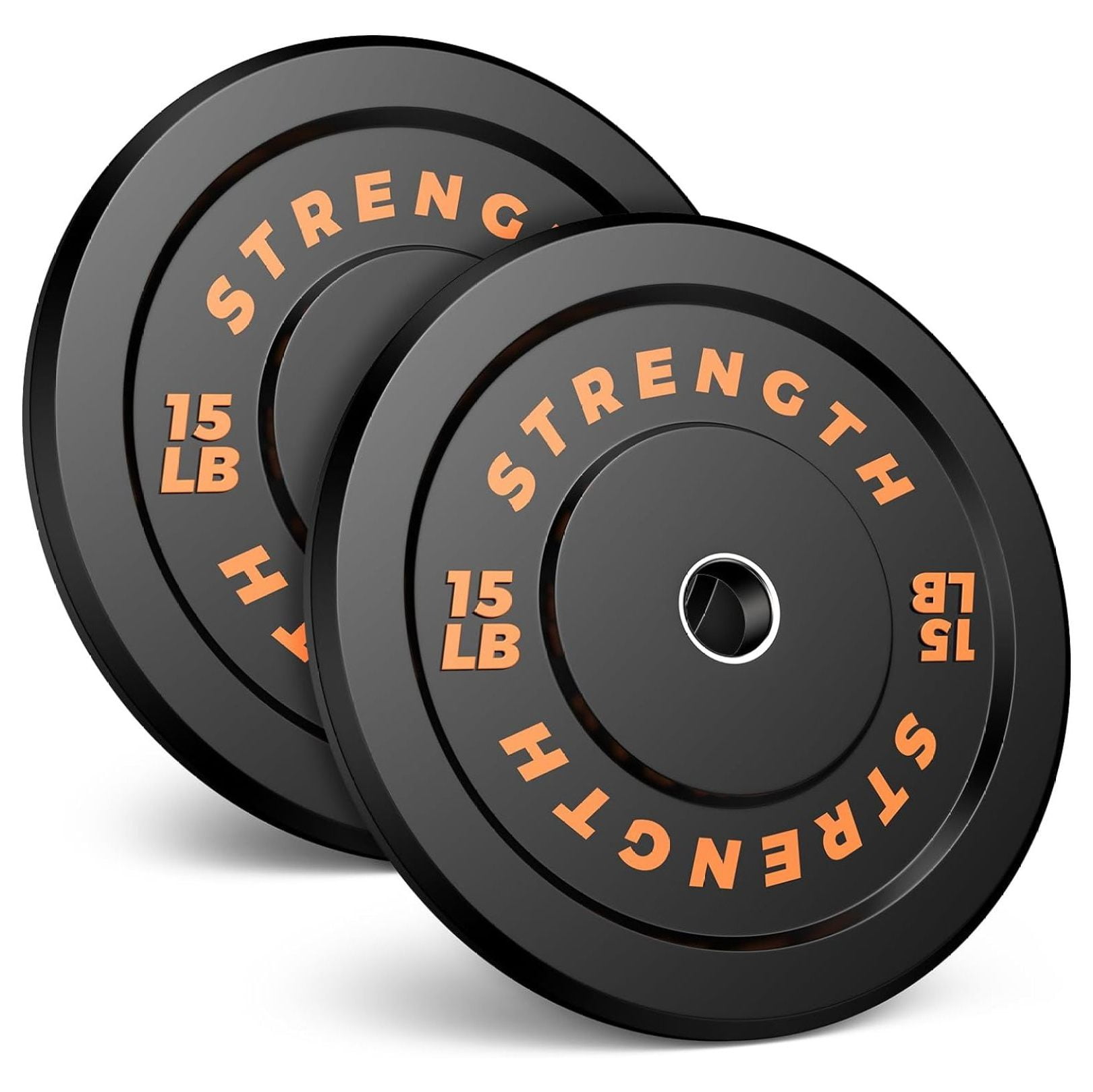 Olympic Bumper Plates Set - Virgin Rubber Weights for Strength Training ...