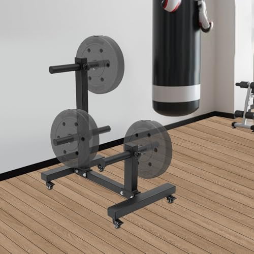 Olympic Bumper Weight Plate Rack Tree Commercial Vertical Storage Rack ...