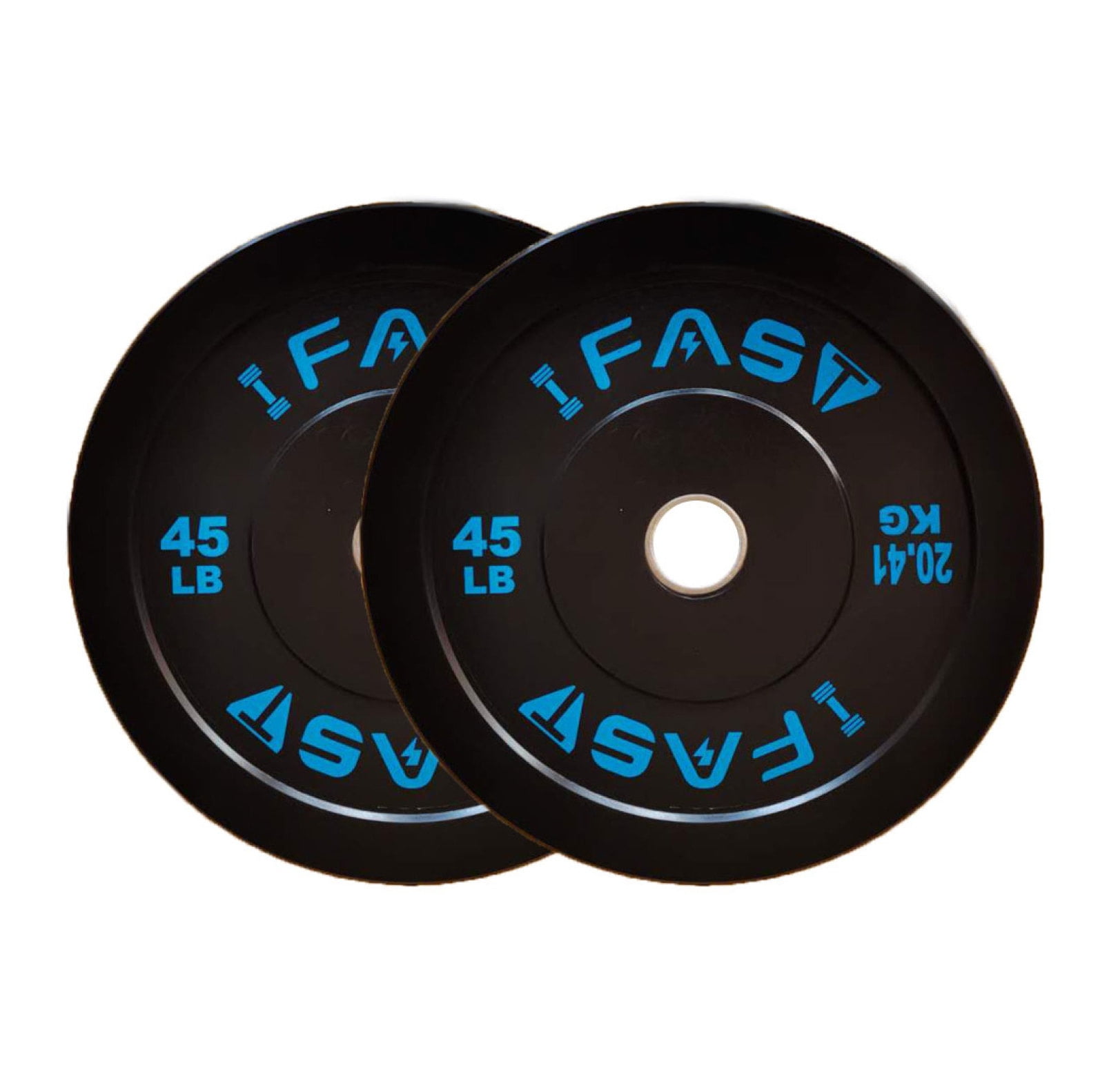 Olympic Bumper Weight Plates 45lb Pair - Rubber Weightlifting Plates ...