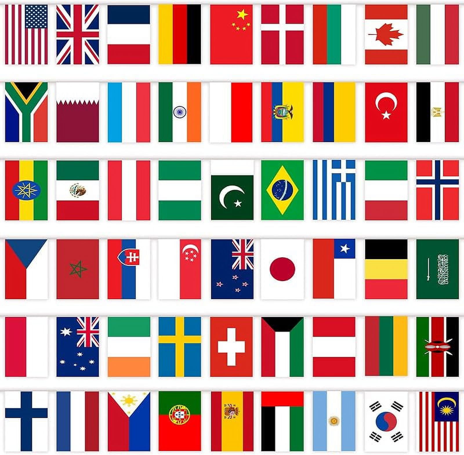 Olympic Decorations 2024, 200 Countries Flags Banner, 190 ft/ 58 meters ...