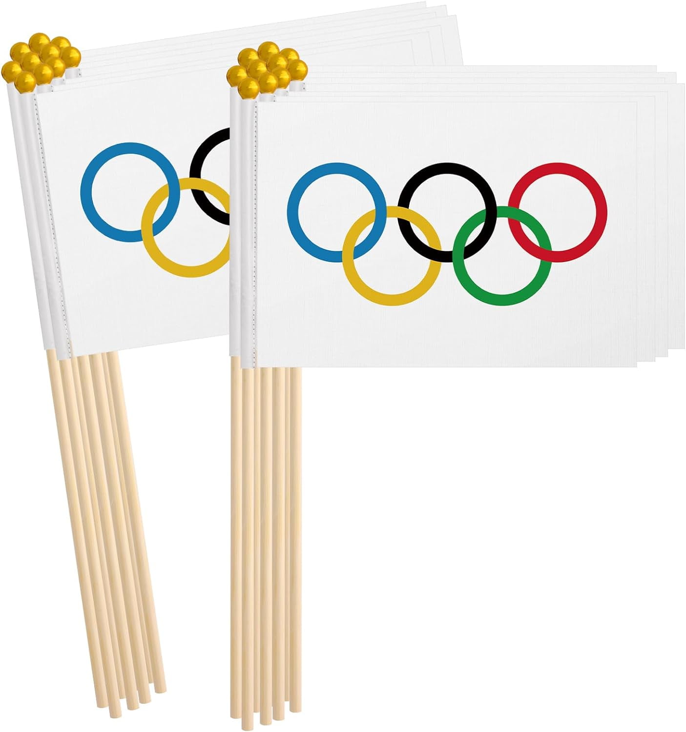 Olympic Decorations Hand Held Stick Flag 20 Pcs Rings Games ...