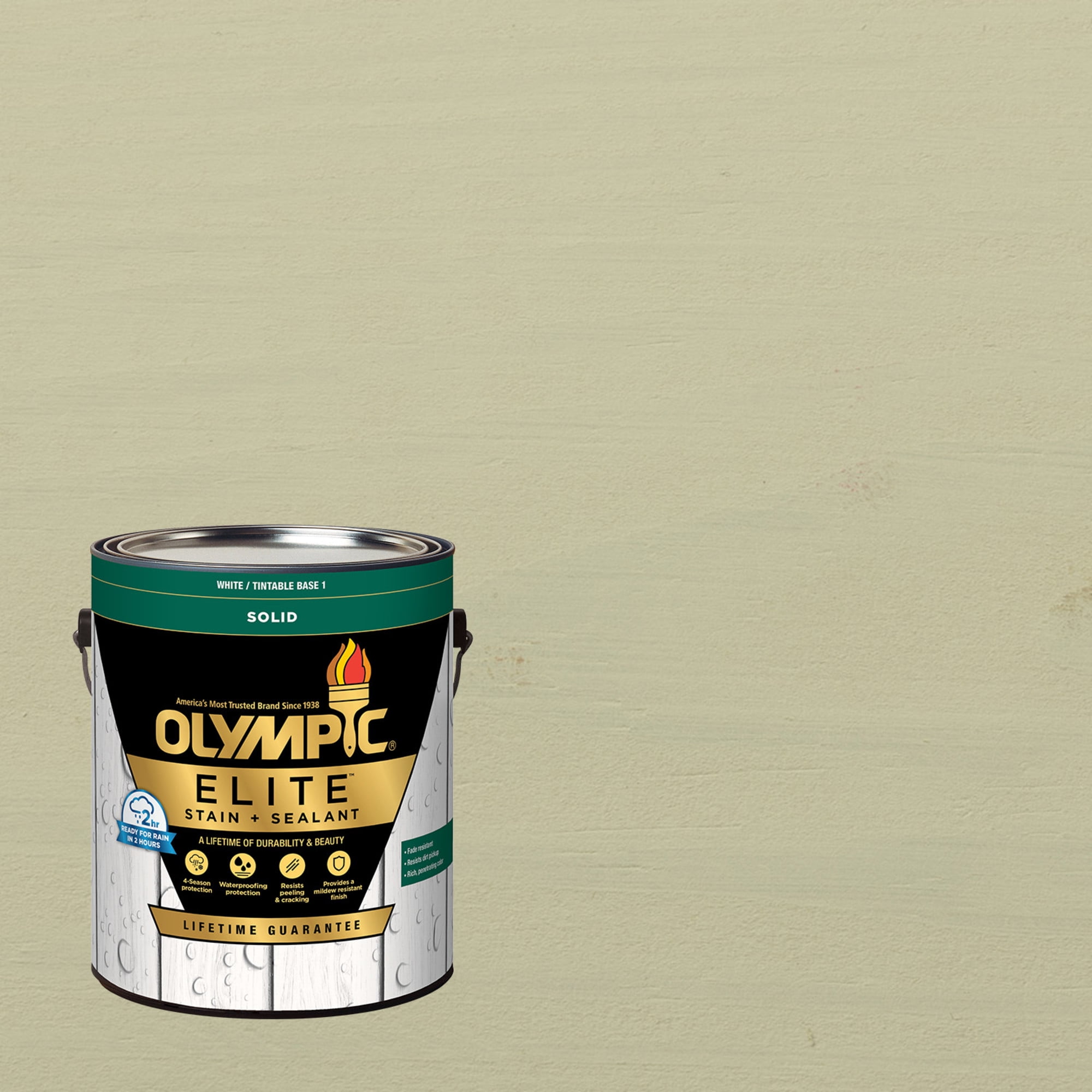 Olympic Elite 1 Gallon SC-1013 Cascades Solid Advanced Exterior Stain ...