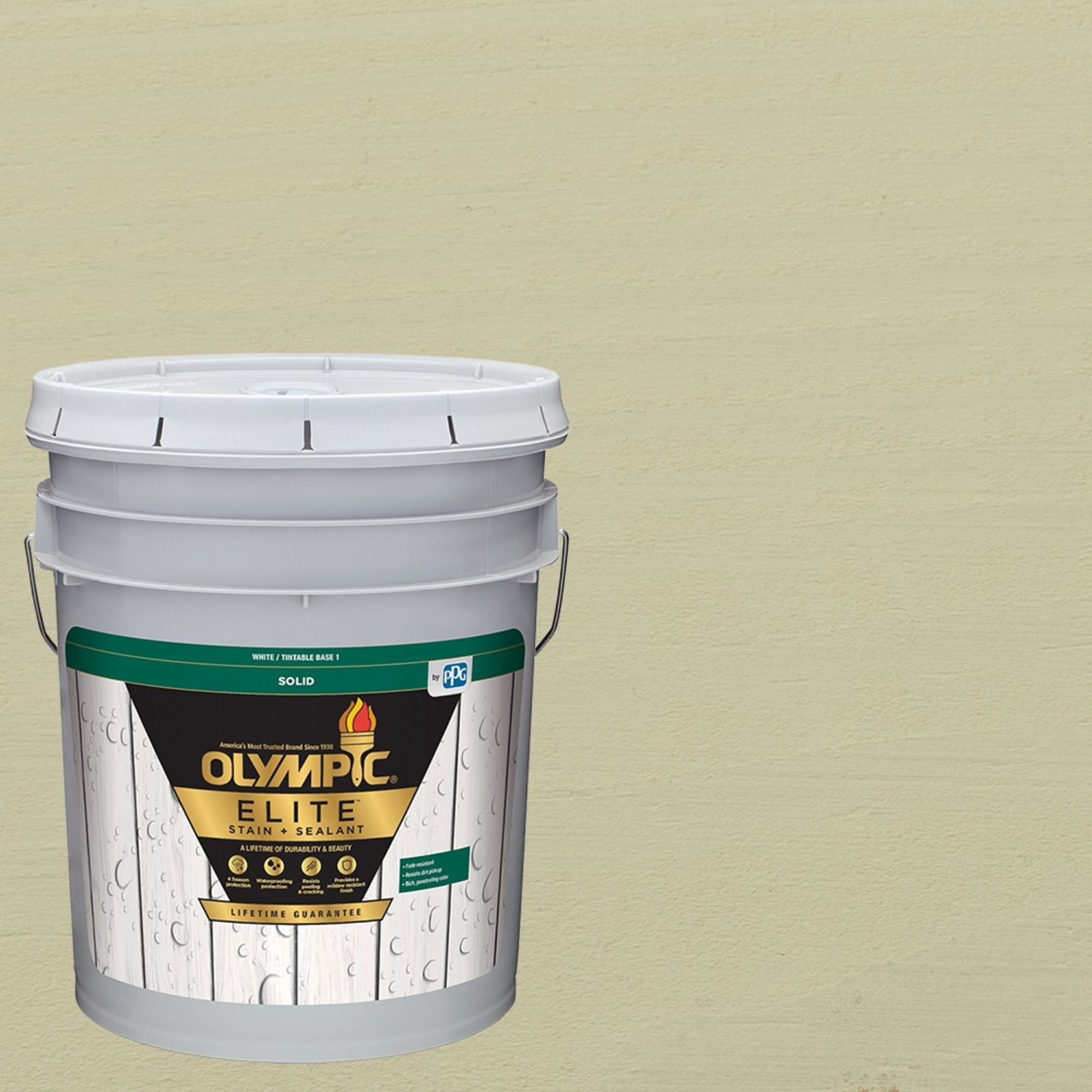 Olympic Elite 5 Gallons SC-1013 Cascades Solid Advanced Exterior Stain ...