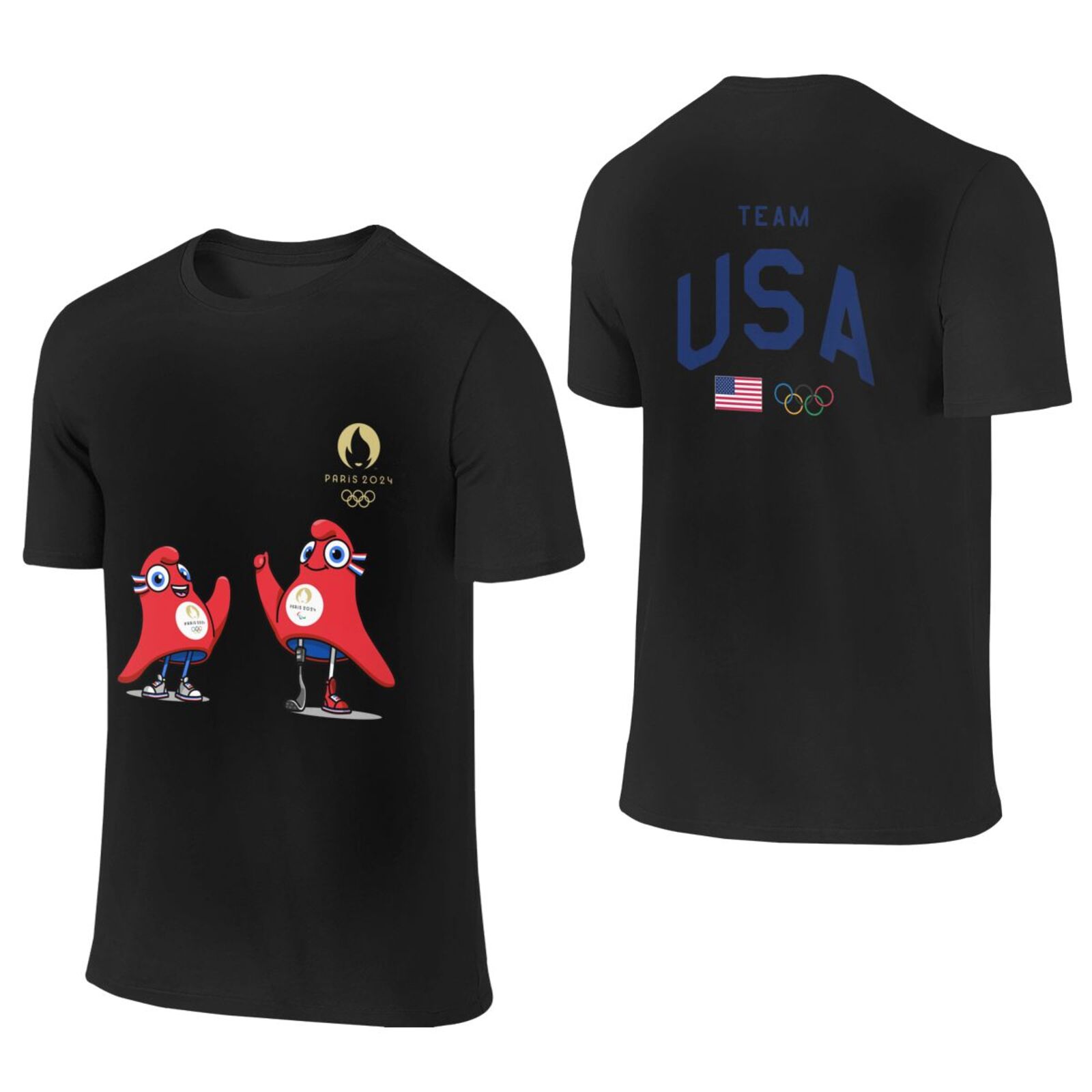Olympic Games Paris 2024 Men'S Cotton T-Shirt Exclusive Uniforms For ...